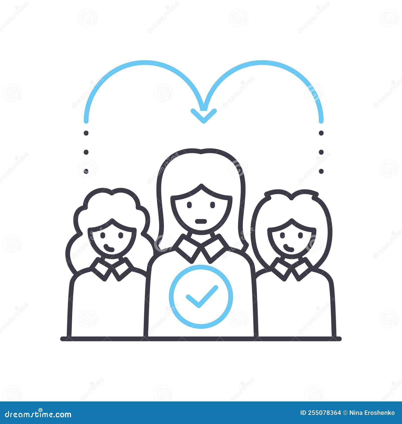 Approval Proccess Line Icon, Outline Symbol, Vector Illustration ...