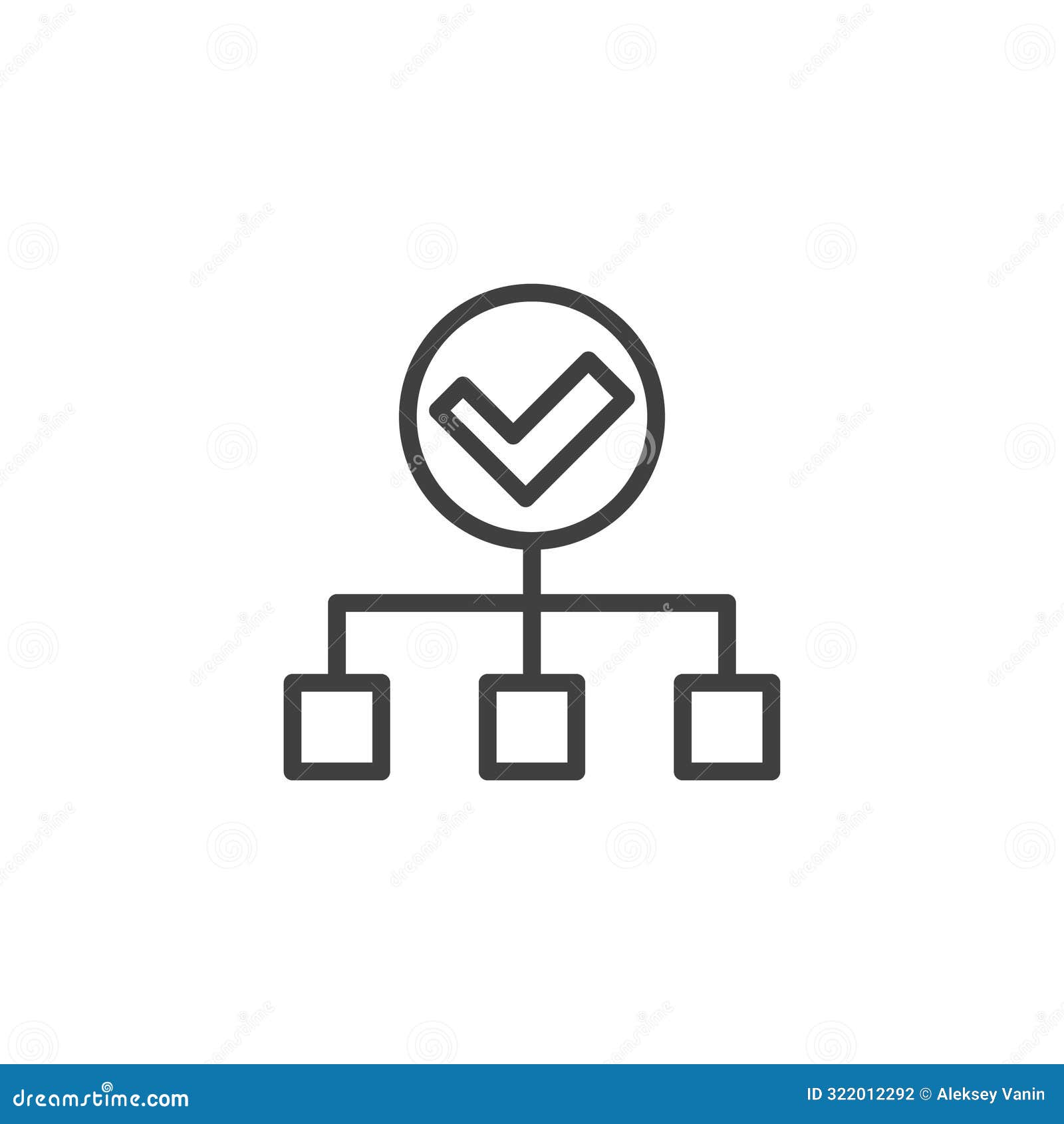 Approval Process line icon stock illustration. Illustration of thin ...