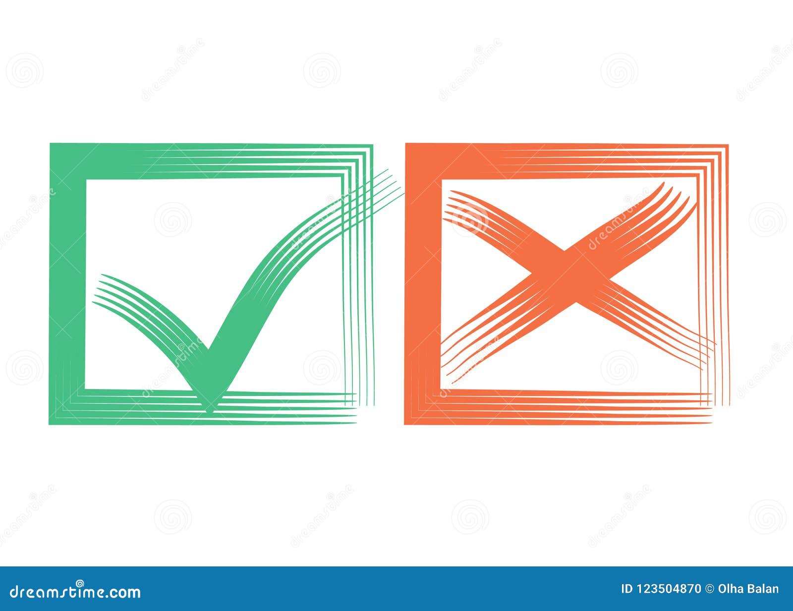 Approval and Rejection Marks Stock Vector - Illustration of ...