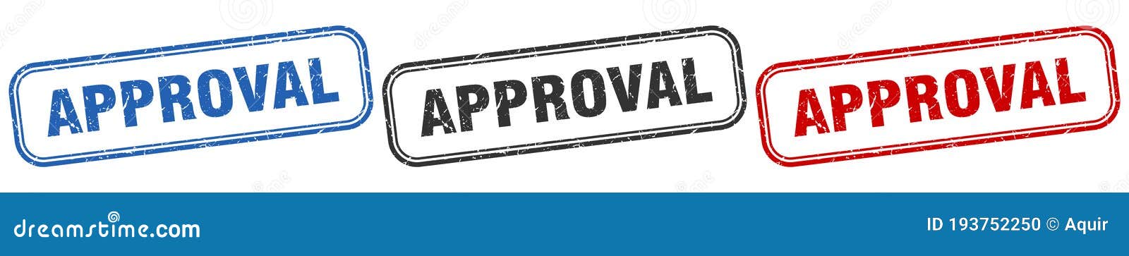 Approval Square Isolated Sign Set. Approval Stamp Stock Vector ...