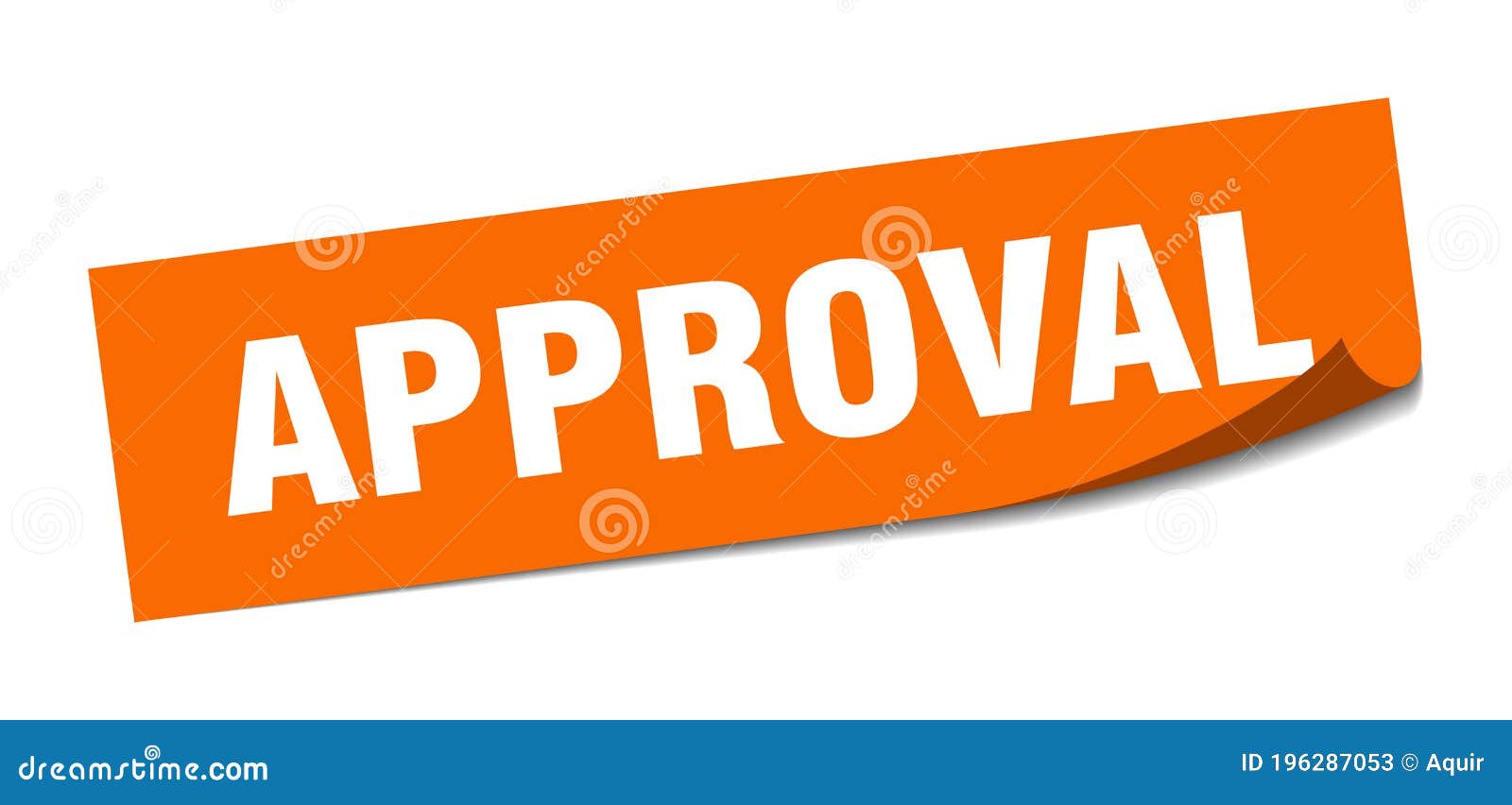 Approval Sticker. Square Isolated Label Sign. Peeler Stock Vector ...