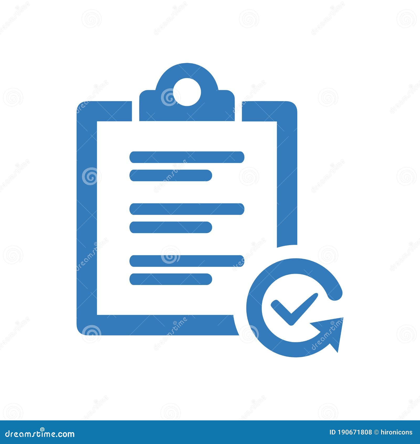 Approve, Blue Check Mark Icon Stock Vector - Illustration of paper ...