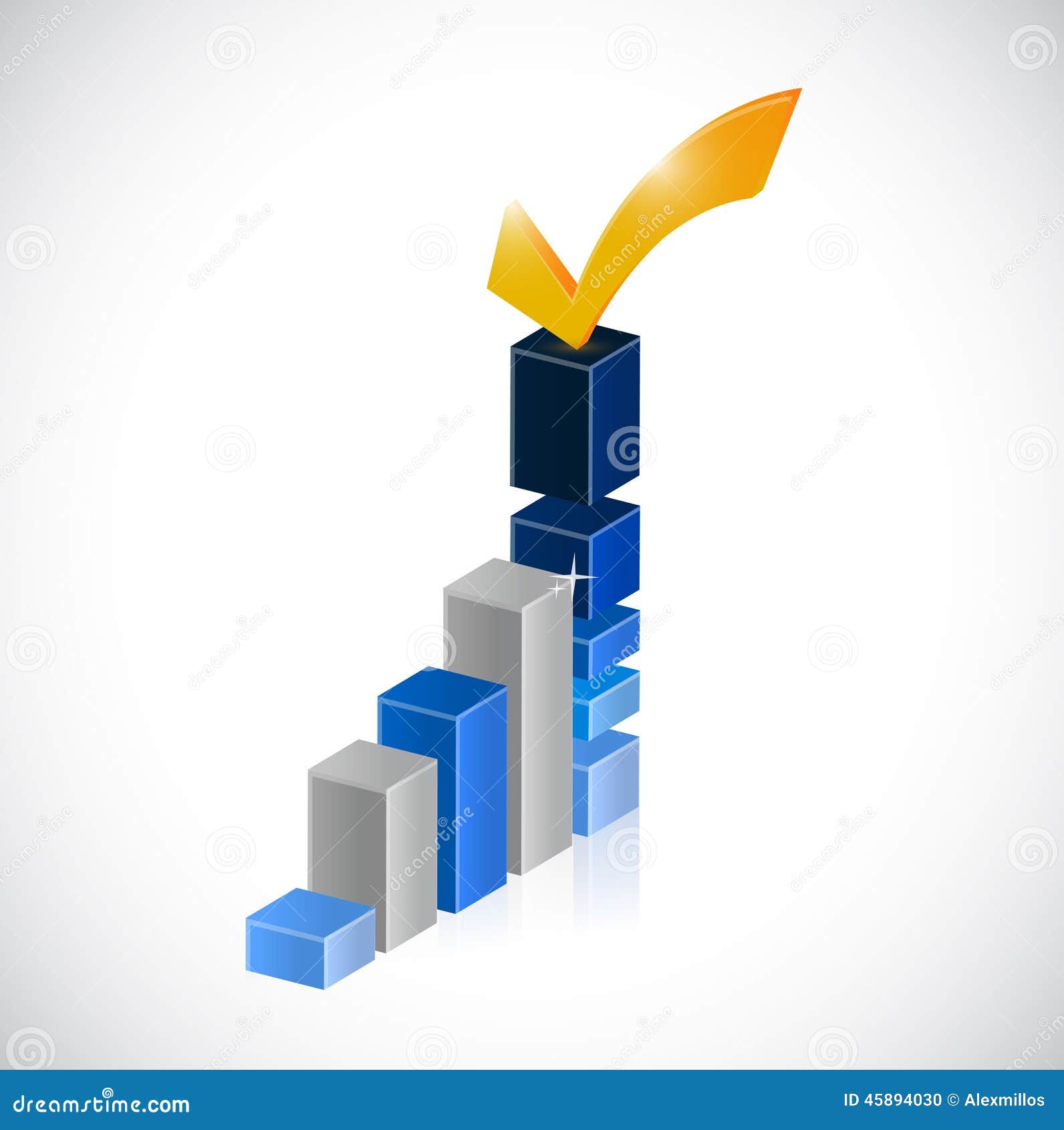 Approve Business Graph Illustration Stock Illustration - Illustration ...