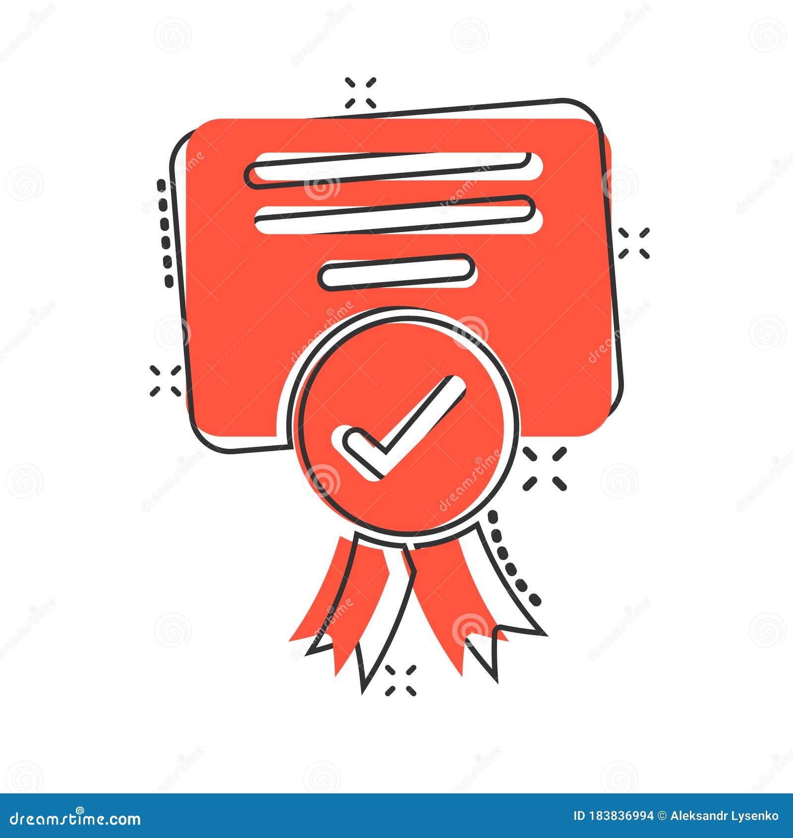Approve Certificate Icon in Comic Style. Document Check Mark Cartoon ... Approve Certificate Icon in Comic Style. Document Check Mark Cartoon ...