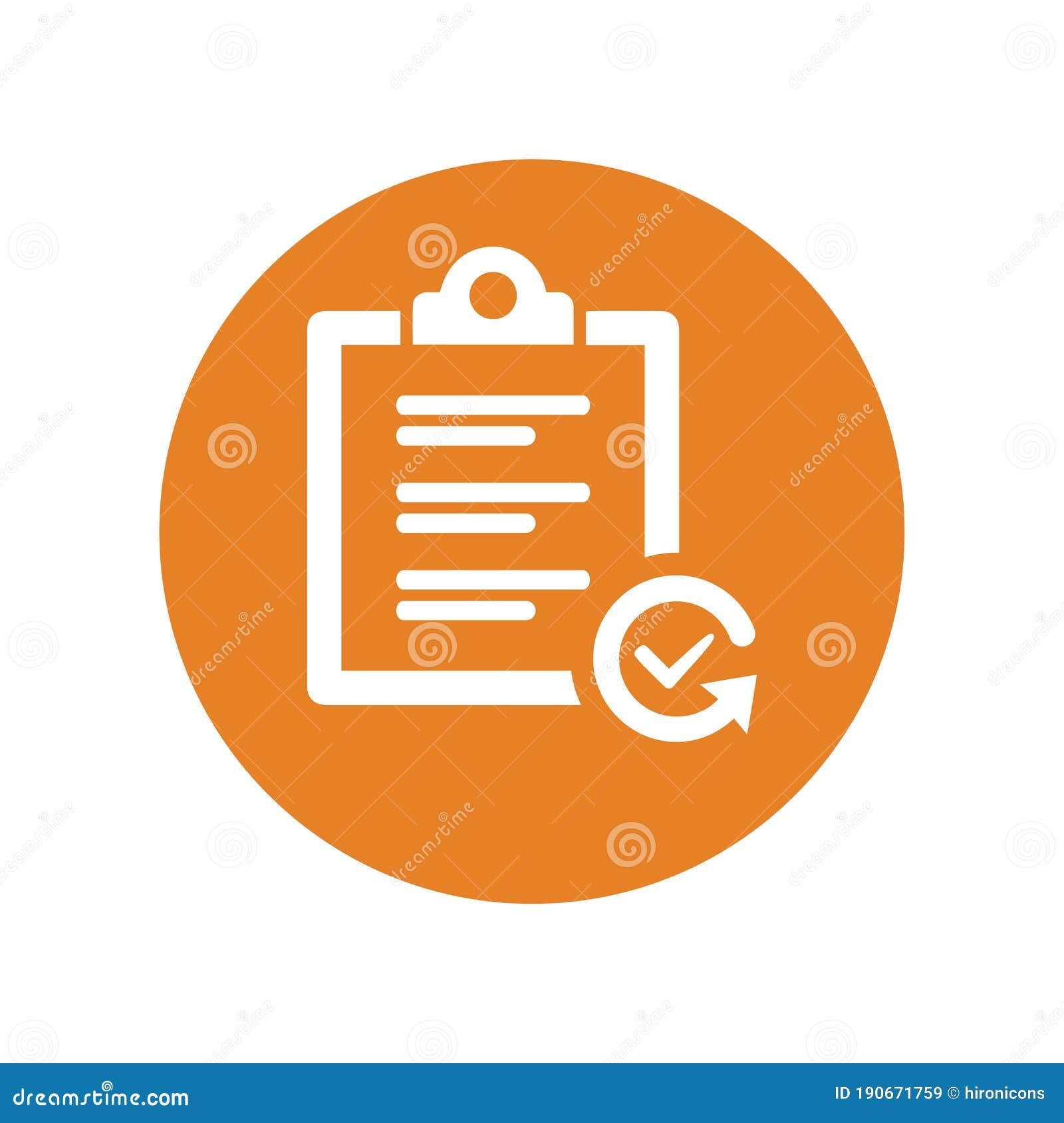 Approve, Check Mark Icon / Orange Version Stock Vector - Illustration ...