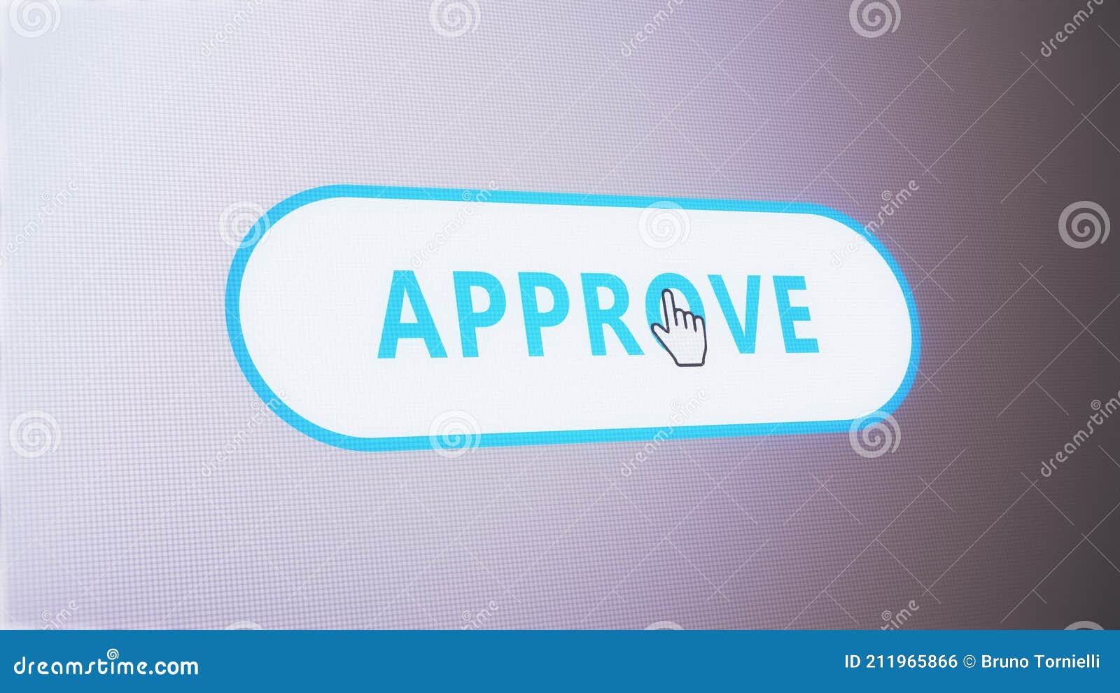 Approve Digital Computer Button Pressed on Webpage Screen Stock Footage ...