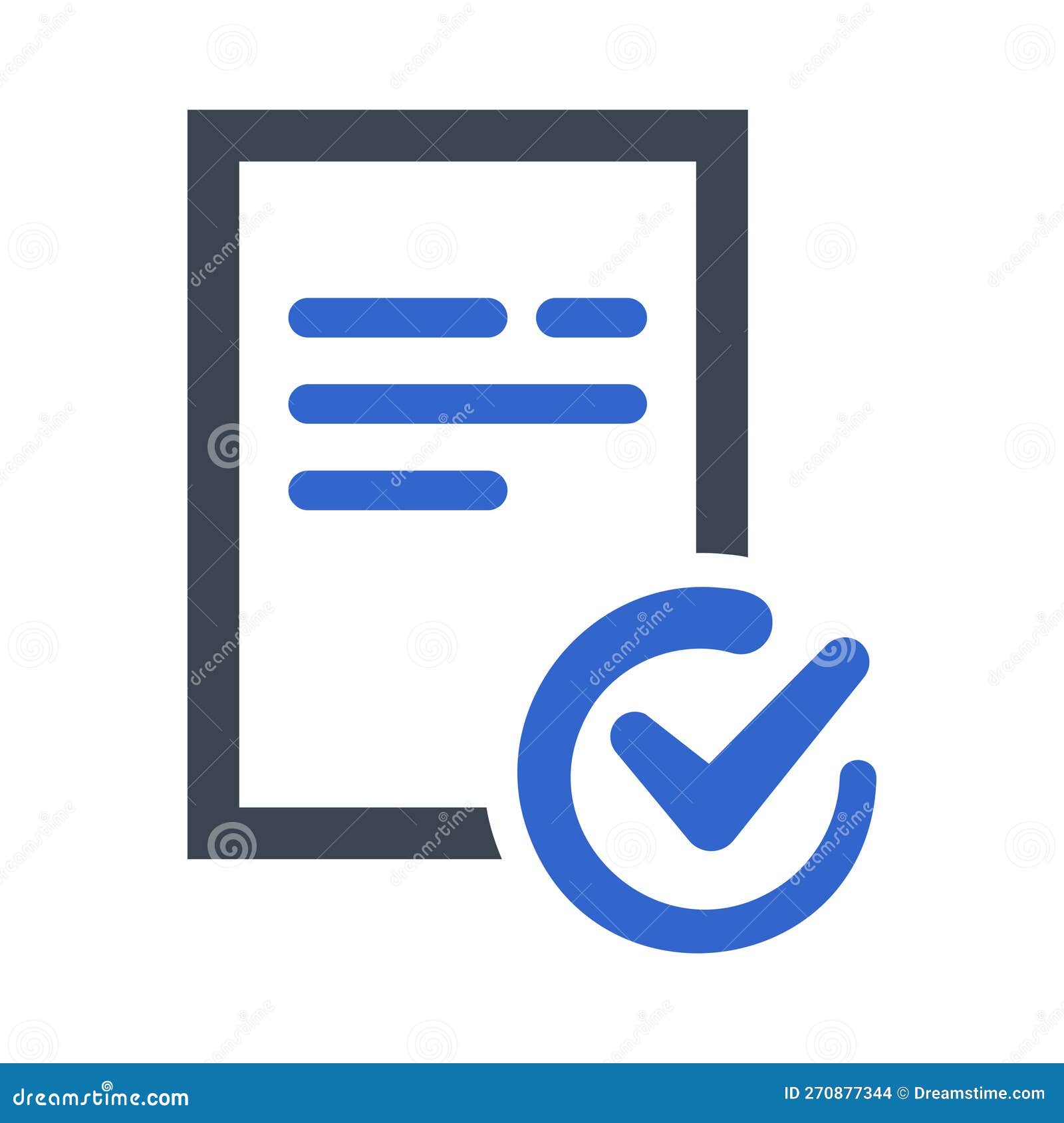 Approve Document Icon, Review Symbol Vector Illustration ...