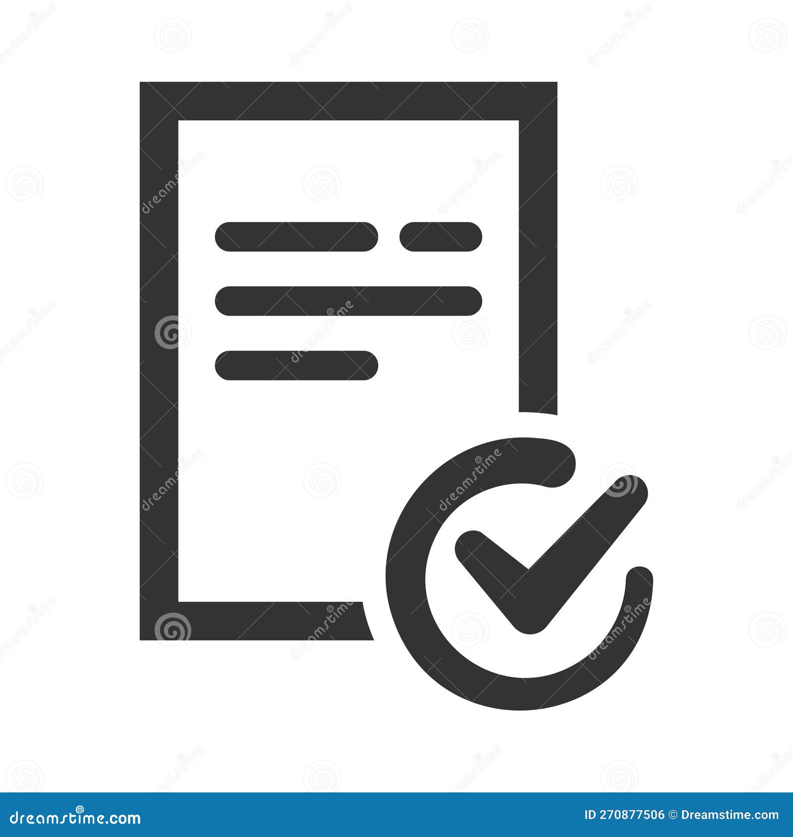 Approve Document Icon, Thumbnail Symbol Cartoon Vector | CartoonDealer ...