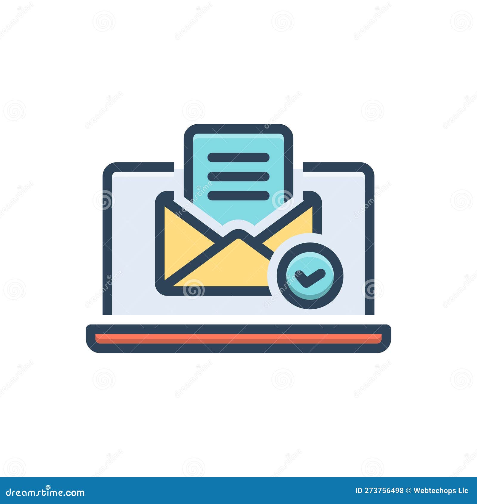 Color Illustration Icon for Approve, Message and Agree Stock ...