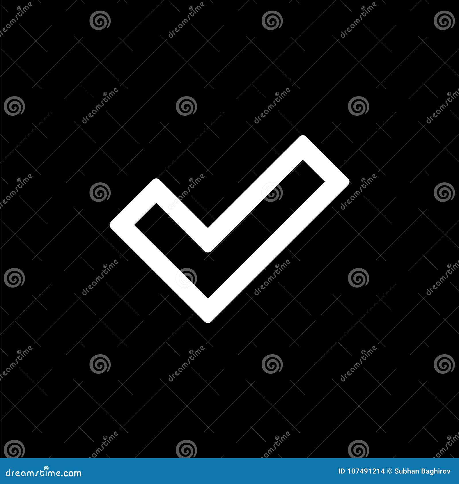 Approve Icon for Simple Flat Style Ui Design Stock Vector ...