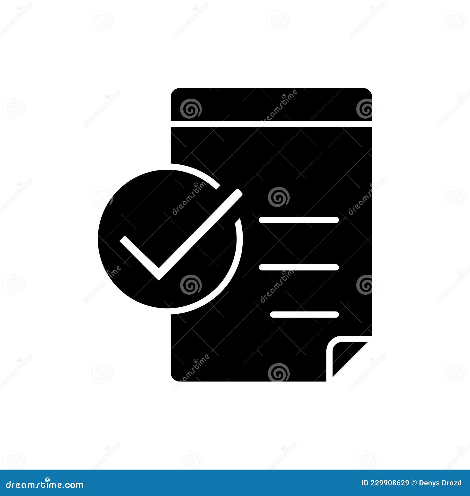 Approve Icon Vector. Accepted Document Illustration Sign. Guarantee ...