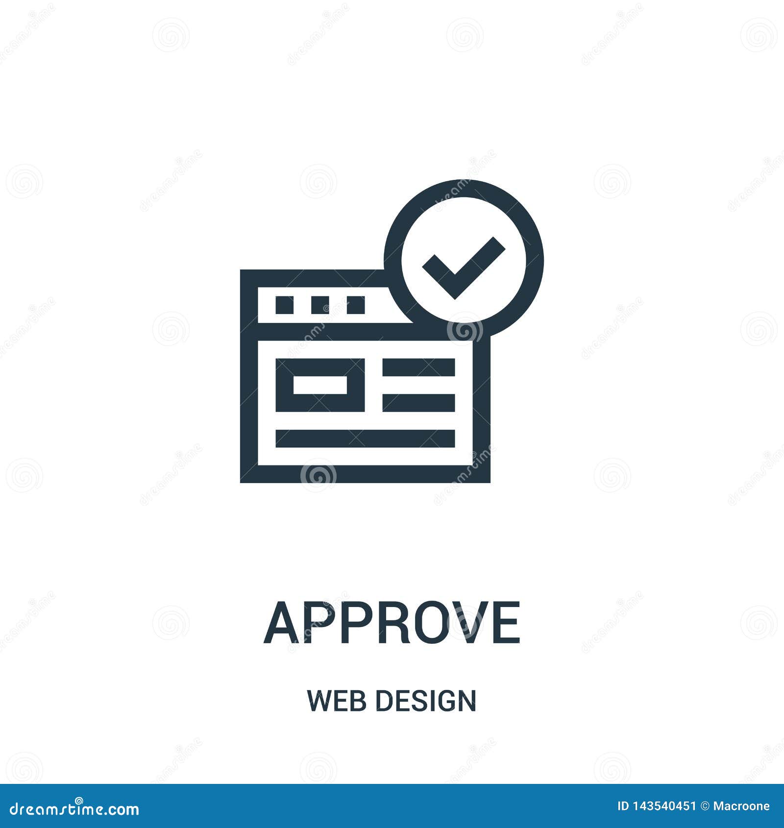Approve Icon. Accepted Or Confirmed Sign. Vector | CartoonDealer.com ...