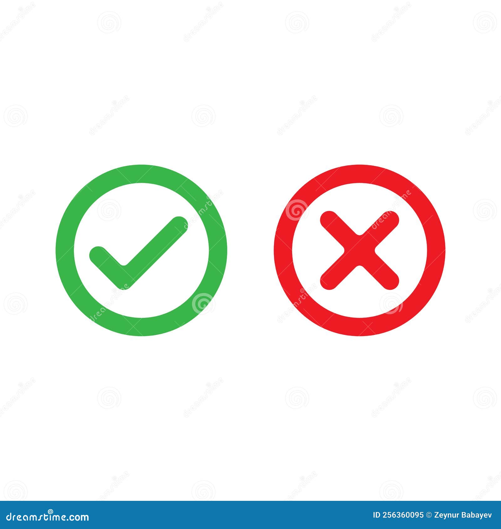 Negative, Red Check Mark Folder Icon Stock Illustration | CartoonDealer ...
