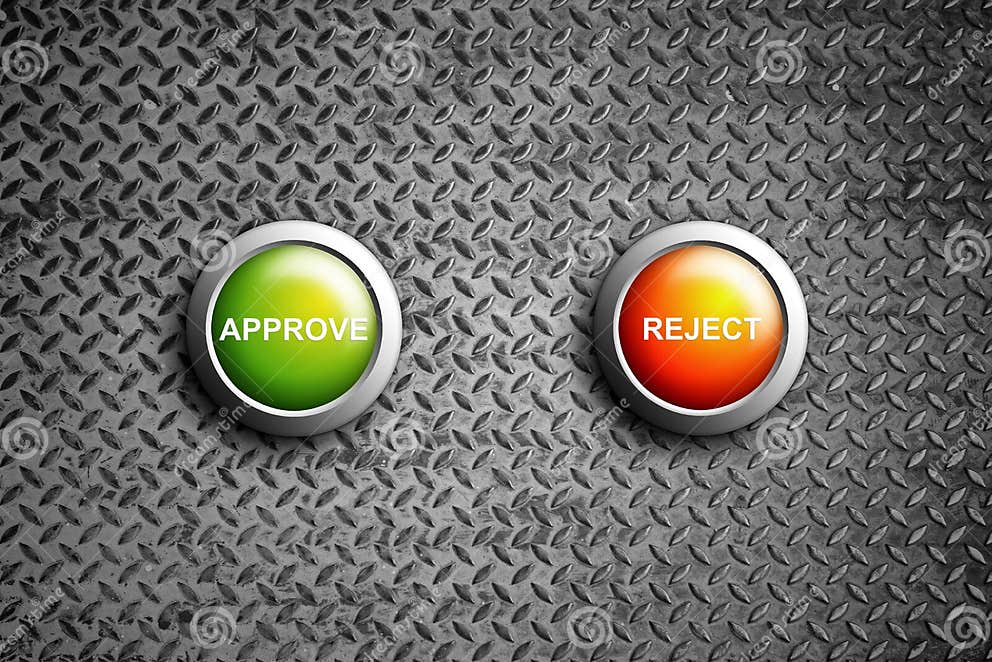Approve and reject button stock illustration. Illustration of positive ...