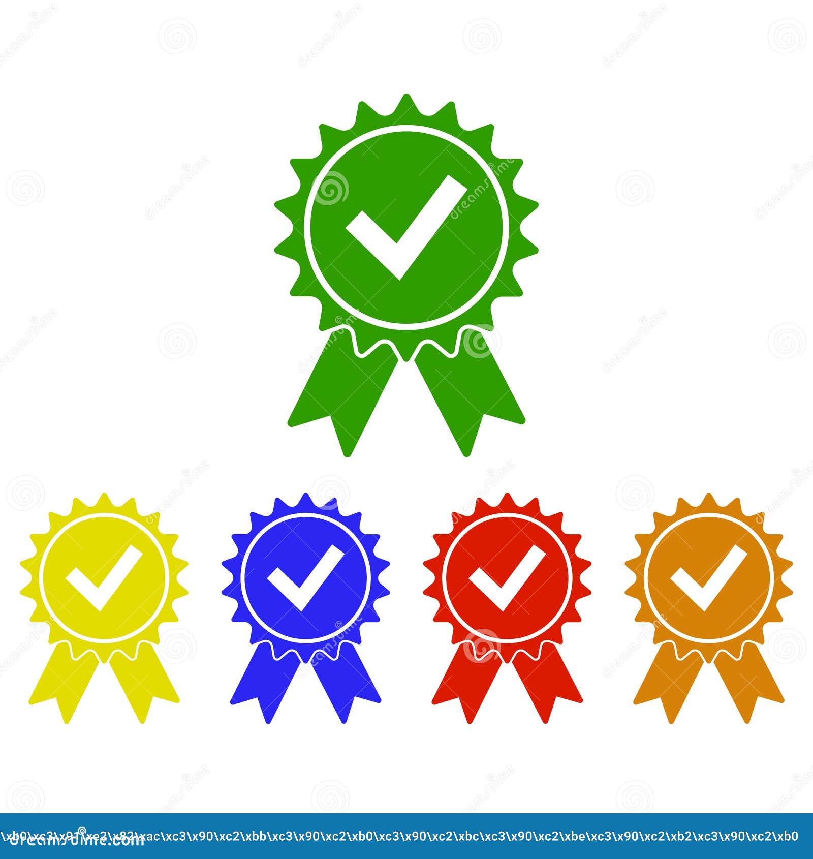 Approve and Reject Medal Vector Flat Icons Stock Illustration ... Approve and Reject Medal Vector Flat Icons Stock Illustration ...