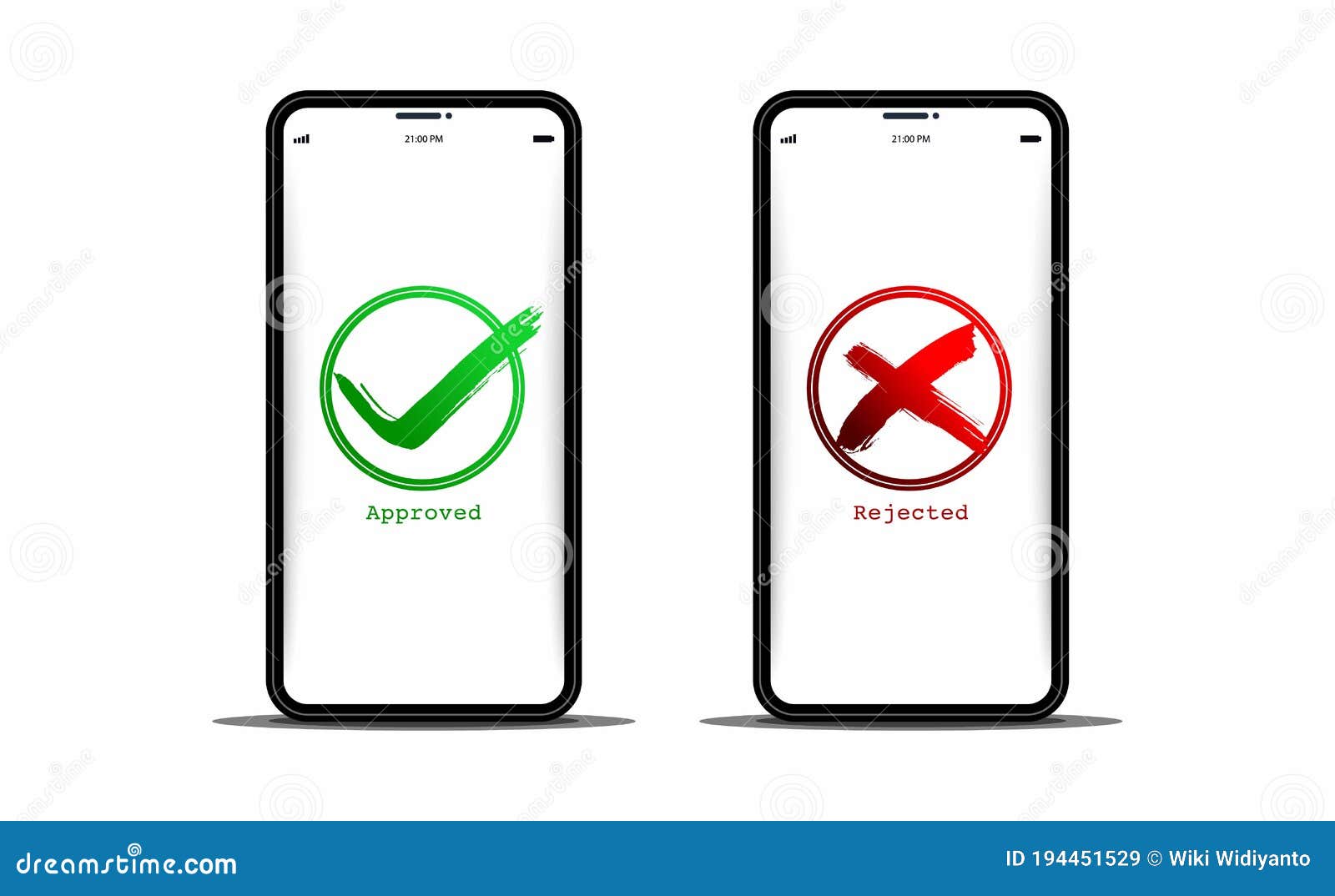 Approve And Reject Icons, Vector Right And Wrong Check Mark. Royalty ...
