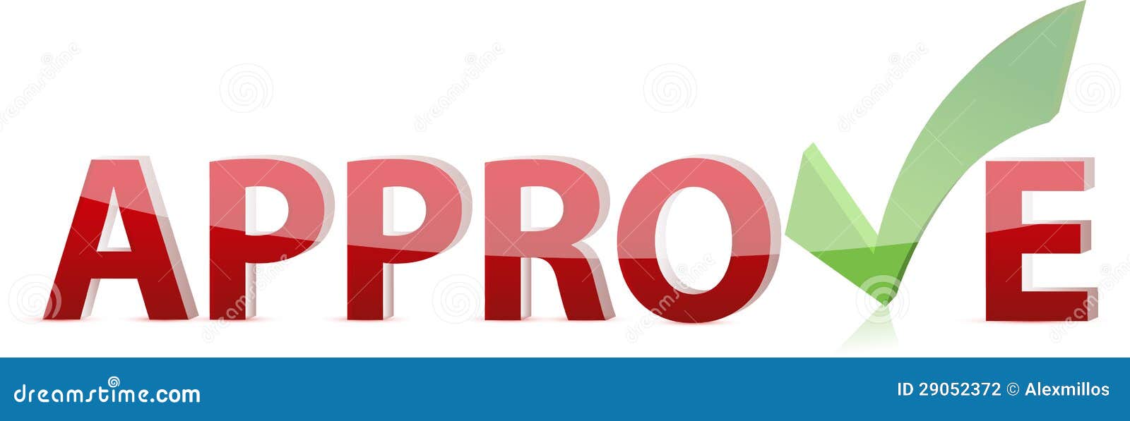 Approve Sign. Vector Modern Color Illustration. Green Checkmark And ...