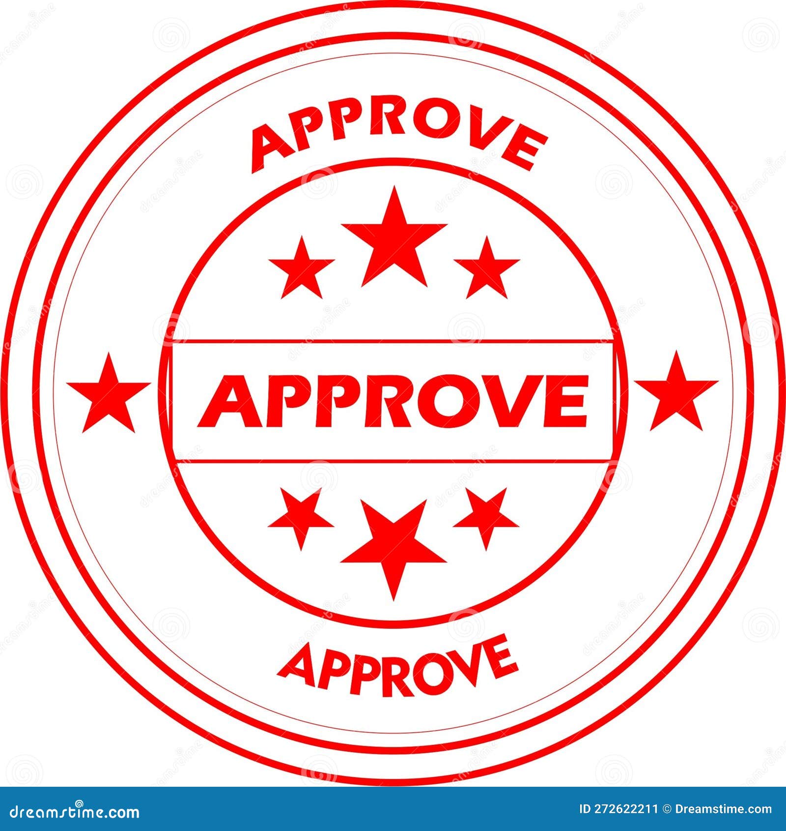 Approve Stamp Icon In Flat Style. Accept Check Mark Vector Illustration ...