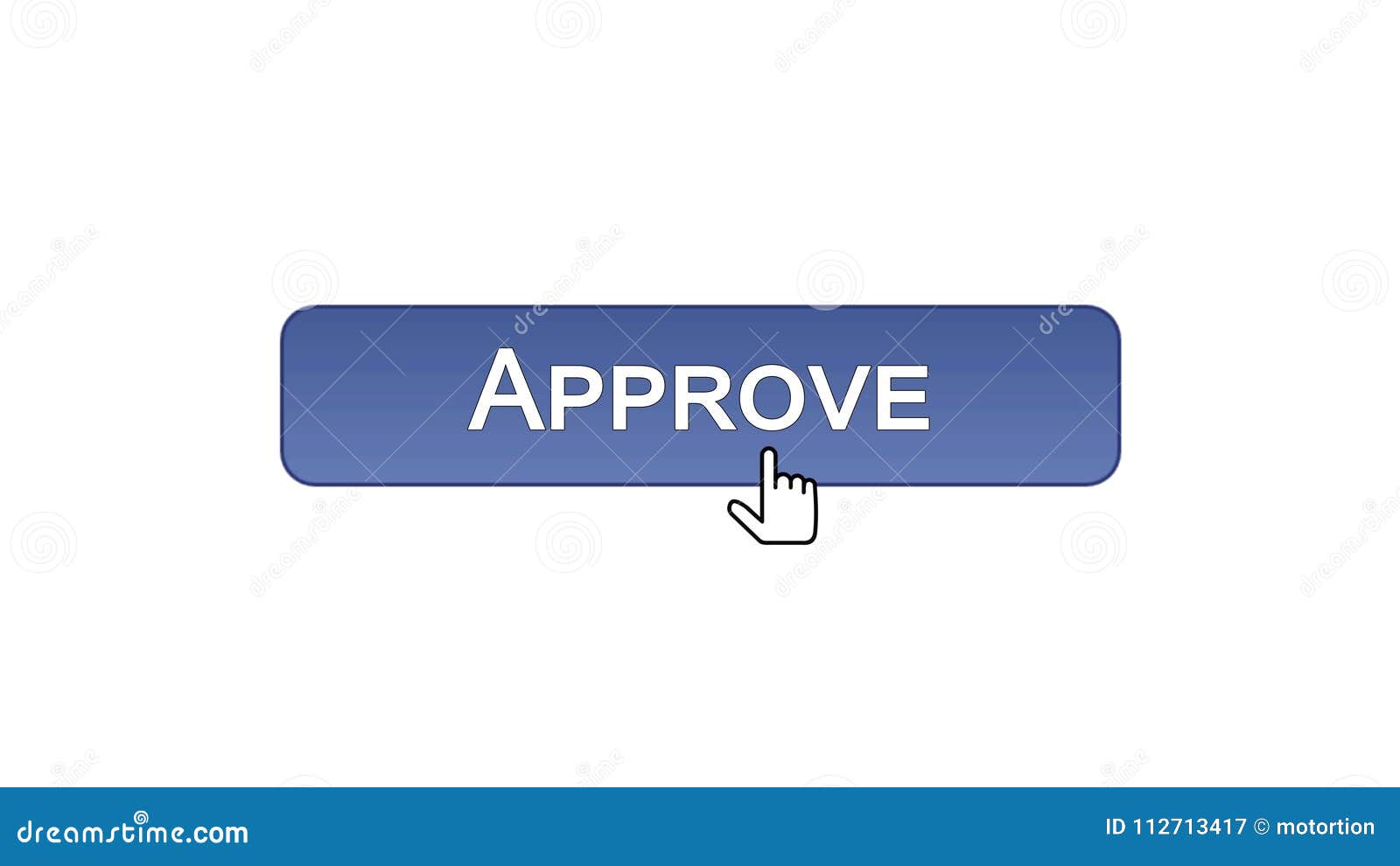 Approve Web Interface Button Clicked With Mouse Cursor Violet Color