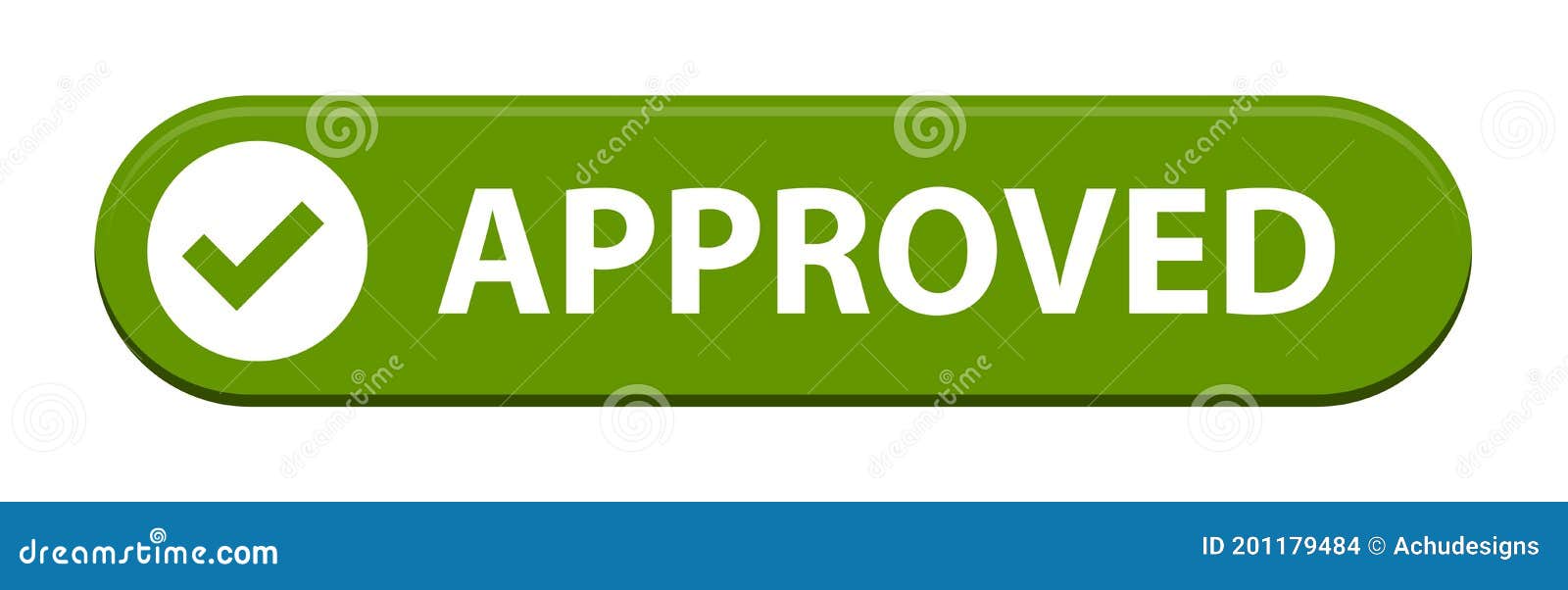 Approved button stock vector. Illustration of glossy - 201179484