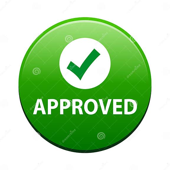 Approved button stock vector. Illustration of approved - 201181233