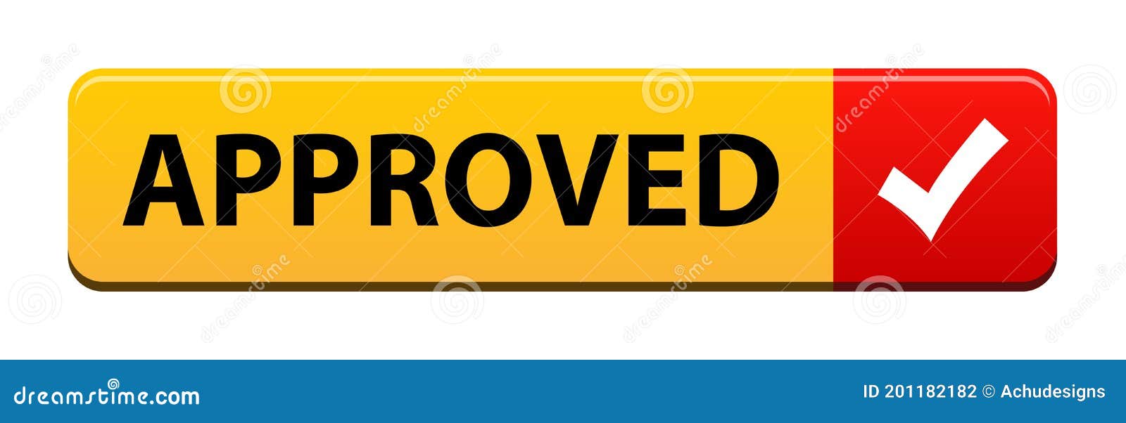 Approved button stock vector. Illustration of accept - 201182182