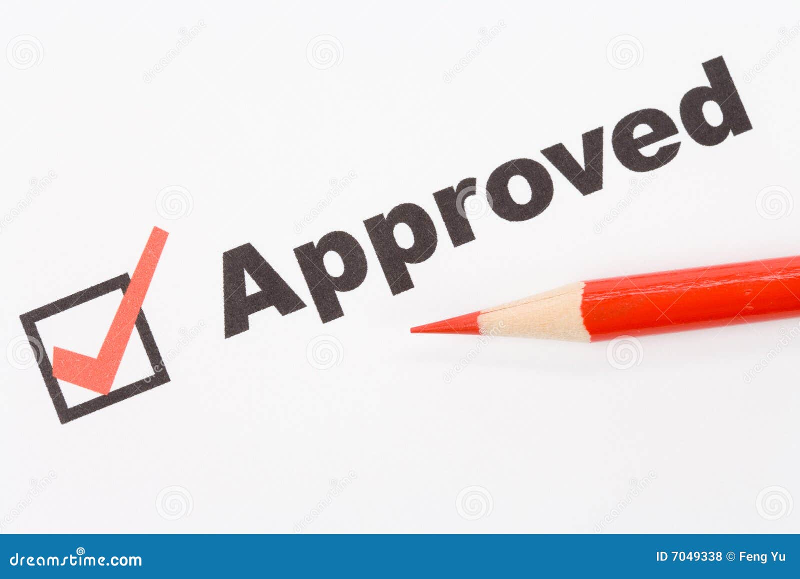 Approved stock photo. Image of white, text, decisions - 7049338