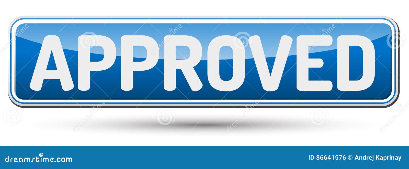 APPROVED - Abstract Beautiful Button with Text. Stock Vector ...