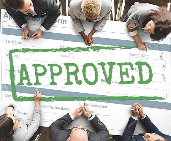 Approved Agreement Allowed Validation Concept Stock Image - Image of ...