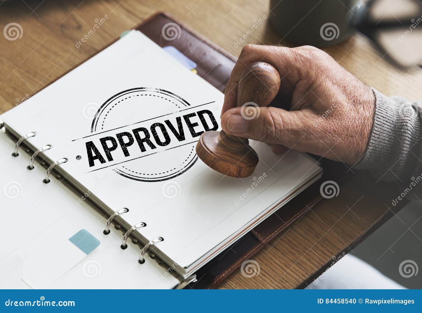 Approved Agreement Authorized Stamp Mark Concept Stock Photo - Image of ...