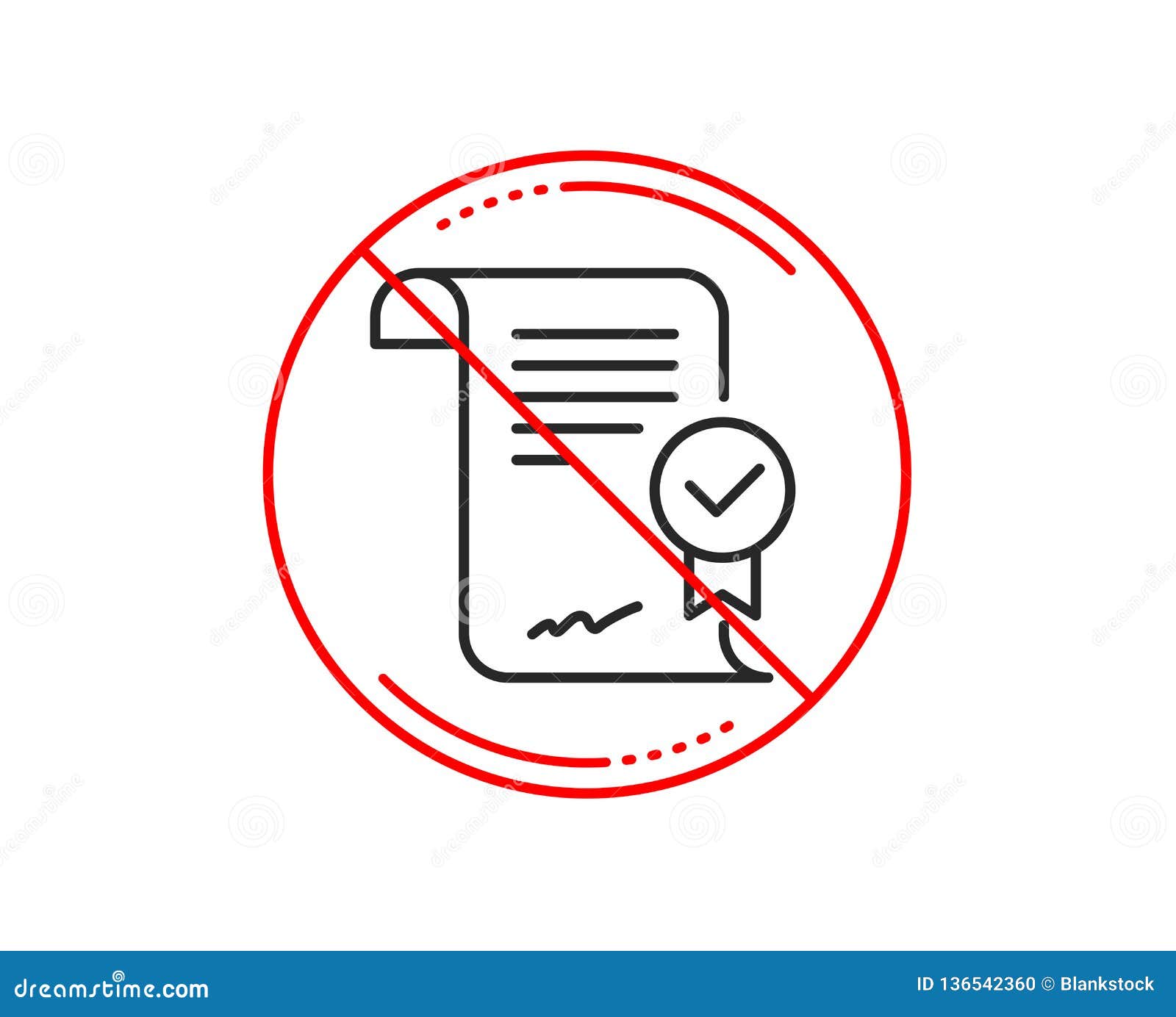 Approved Agreement Line Icon. Verified Document Sign. Vector Stock Vector - Illustration of good ...