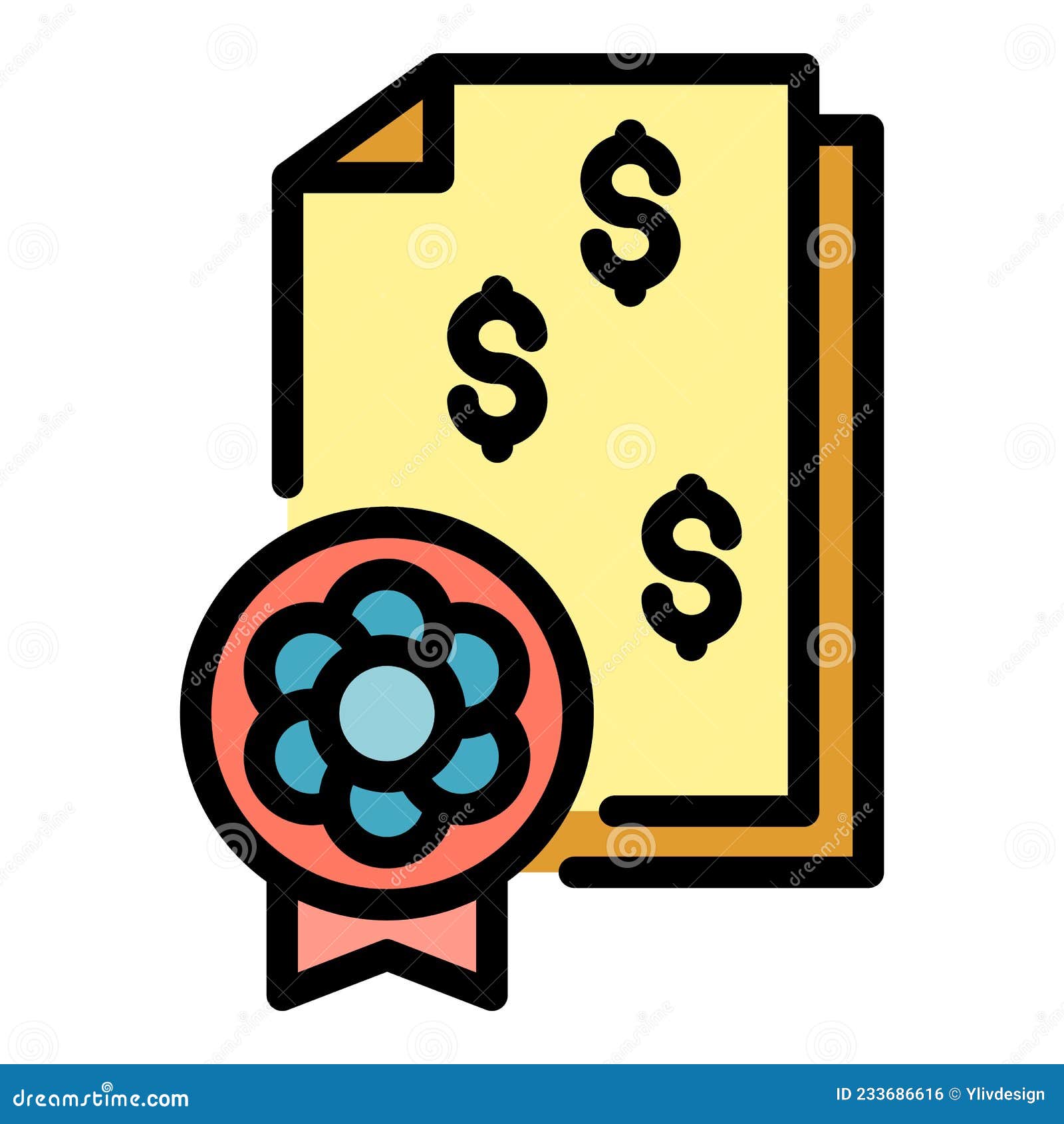 Approved Allowance Icon Color Outline Vector Stock Vector ...