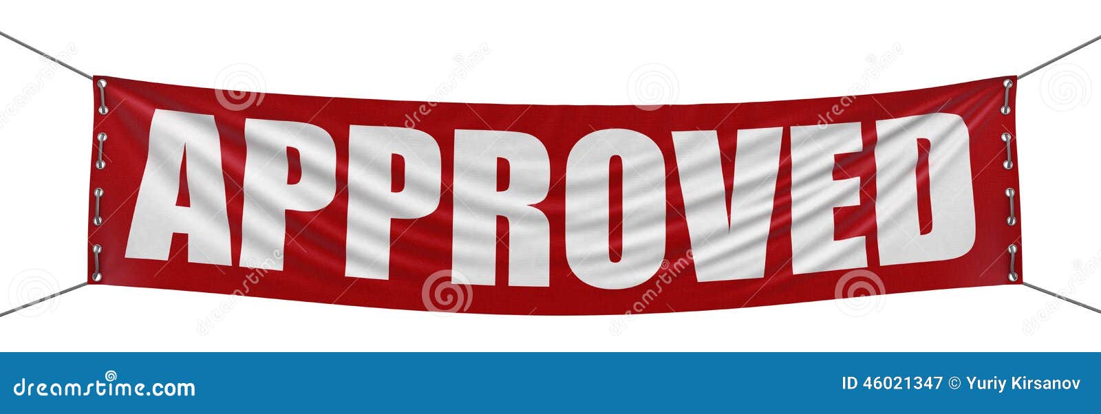 Approved Banner (clipping Path Included) Stock Illustration ...