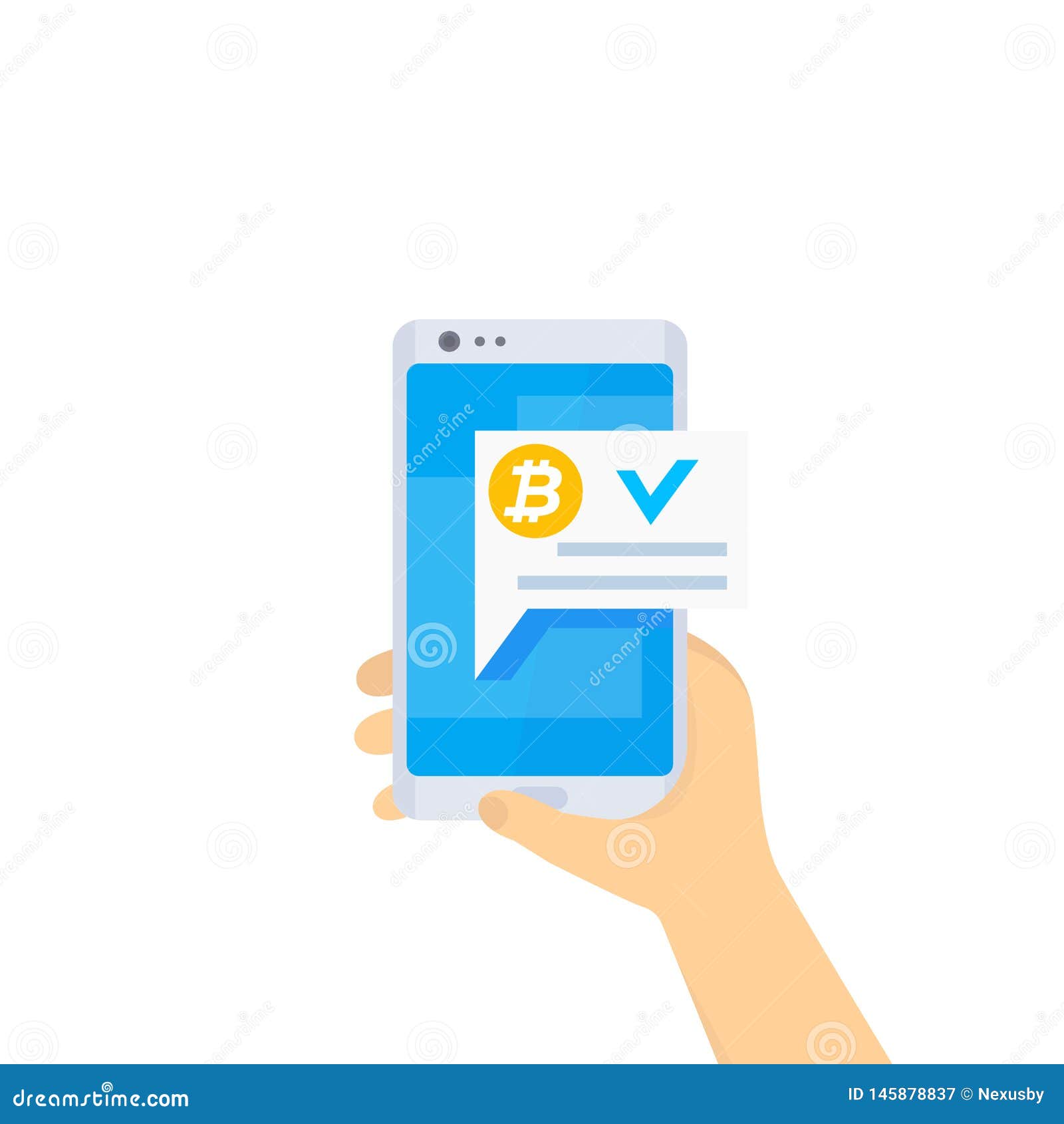 Approved Bitcoin Payment, Completed Transaction Stock Vector ...