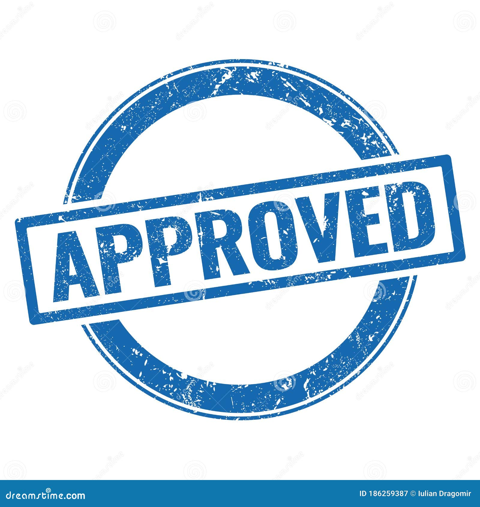 APPROVED blue grungy stamp stock illustration. Illustration of circle ...