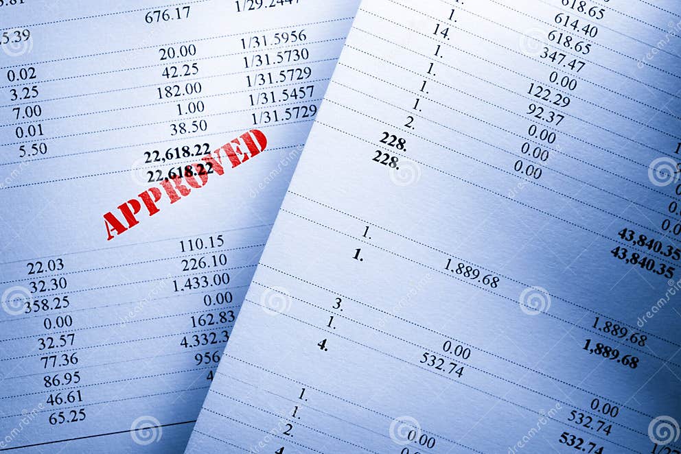Approved Budget numbers stock image. Image of cost, list - 32287791