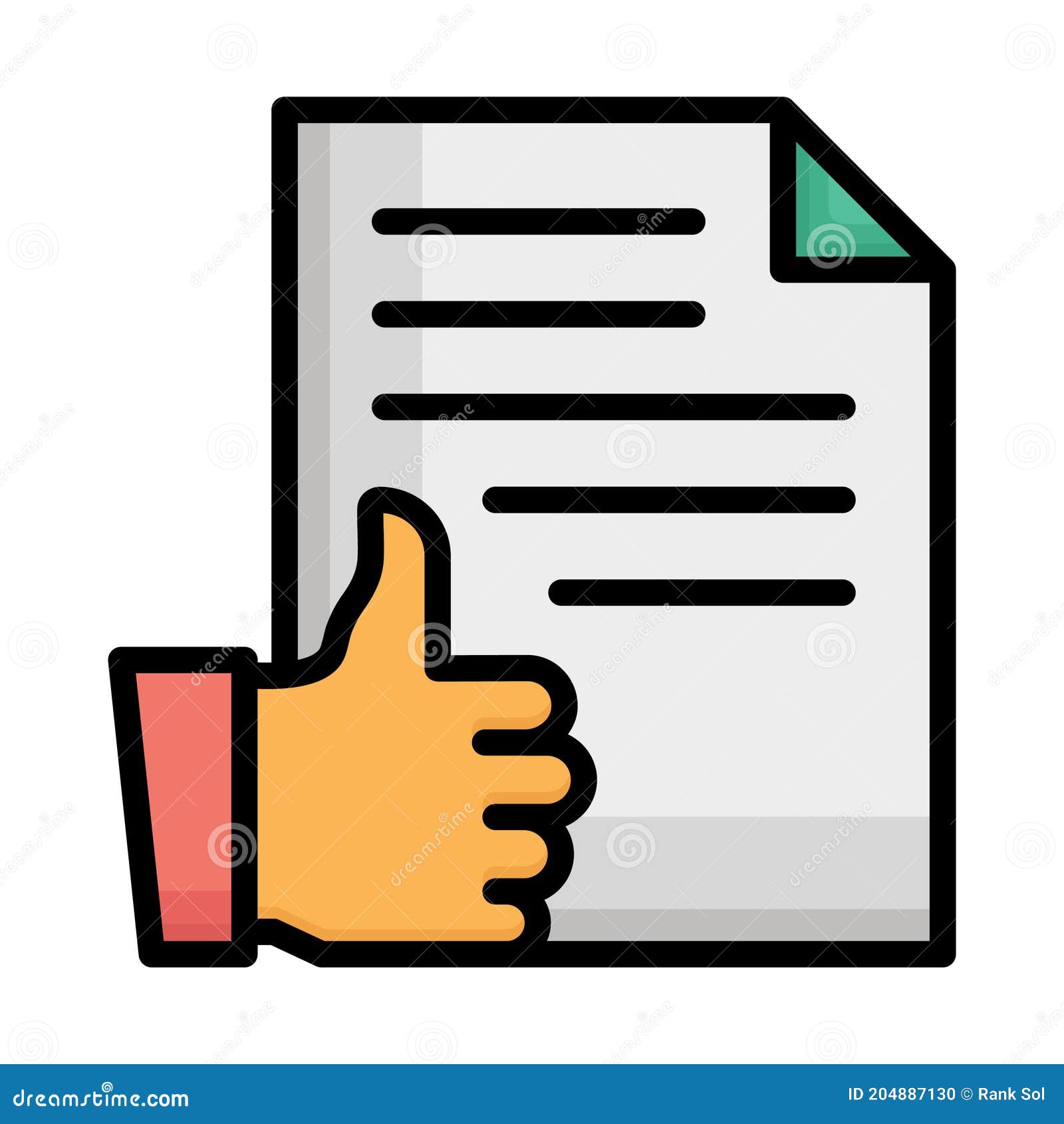 Approved Business Report Vector Icon Which Can Easily Modify Stock ...