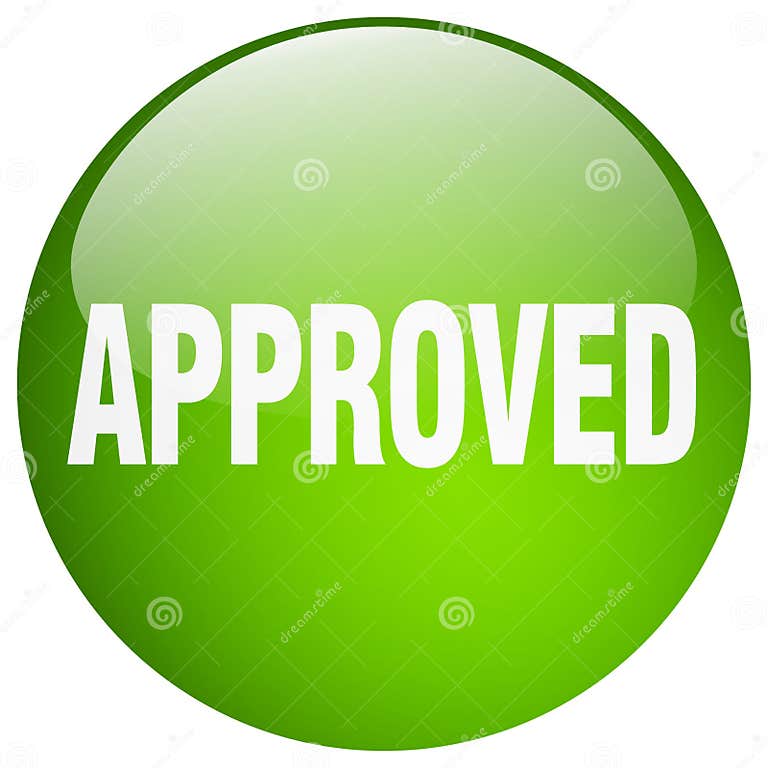 Approved button stock vector. Illustration of approve - 122694742