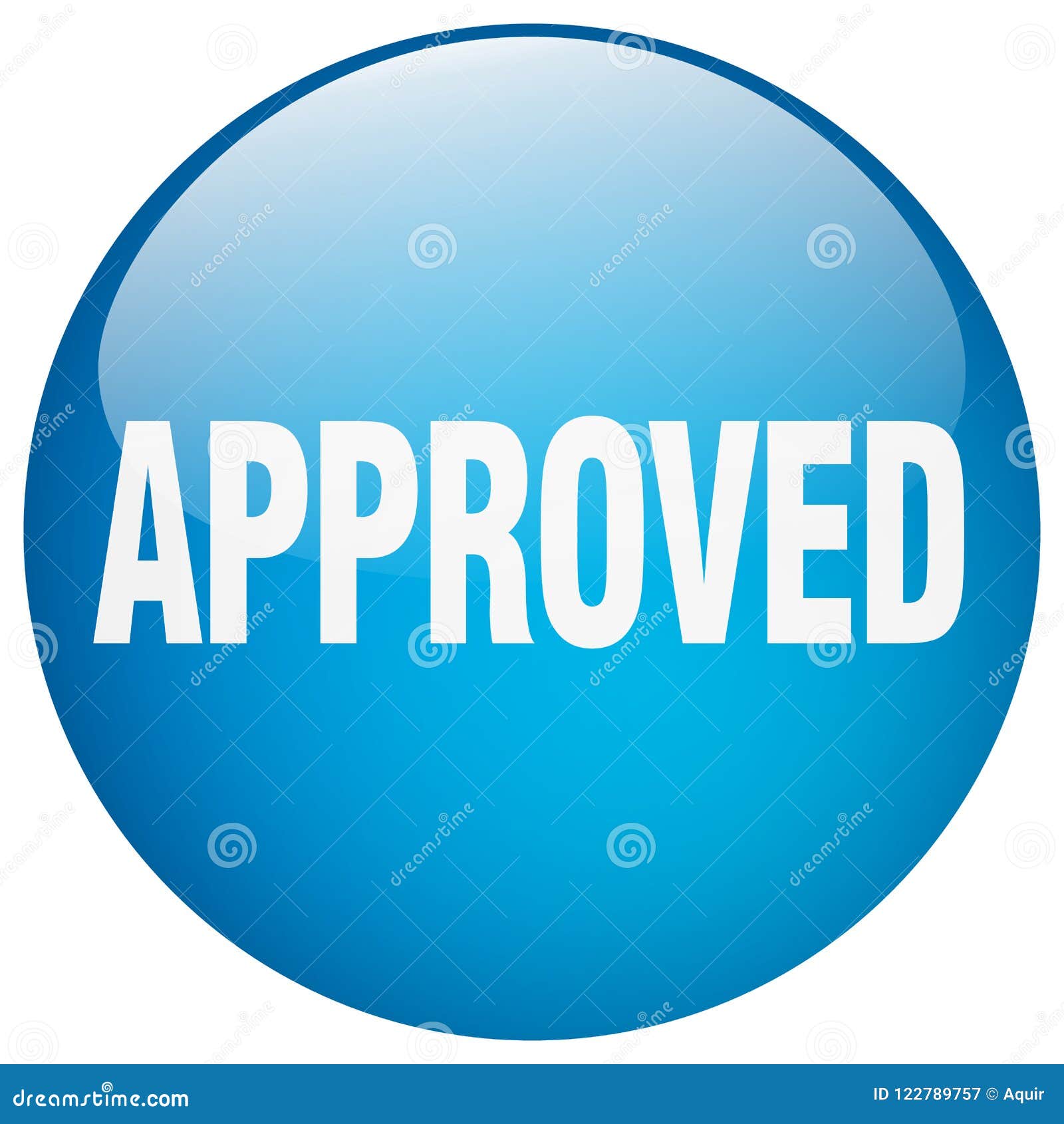 Approved button stock vector. Illustration of design - 122789757
