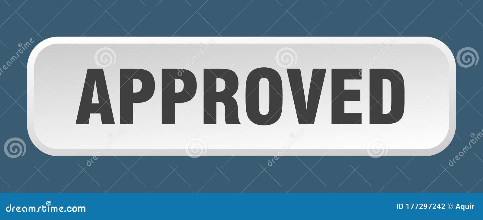 Approved Button. Approved Square 3d Push Button Stock Vector ...