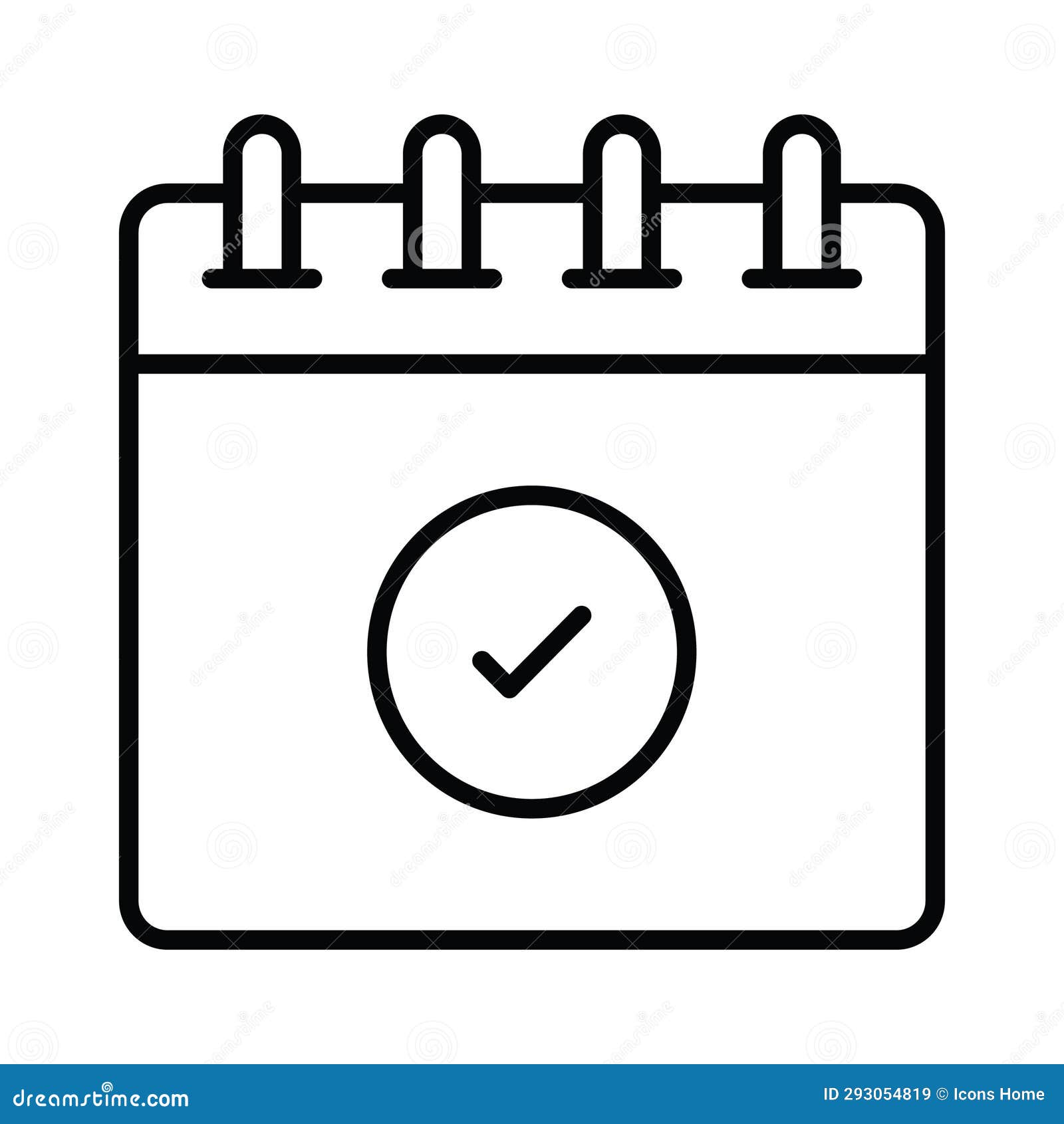 Approved Calendar Vector Design, Tick Mark on Schedule Stock ...