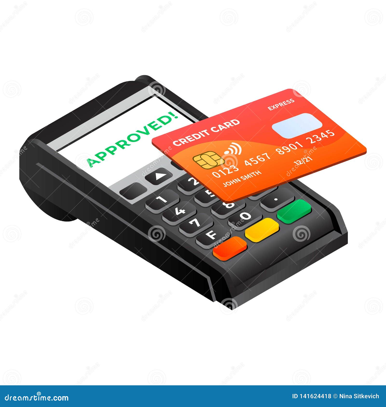 Approved Card Payment Icon, Isometric Style Stock Vector - Illustration ...