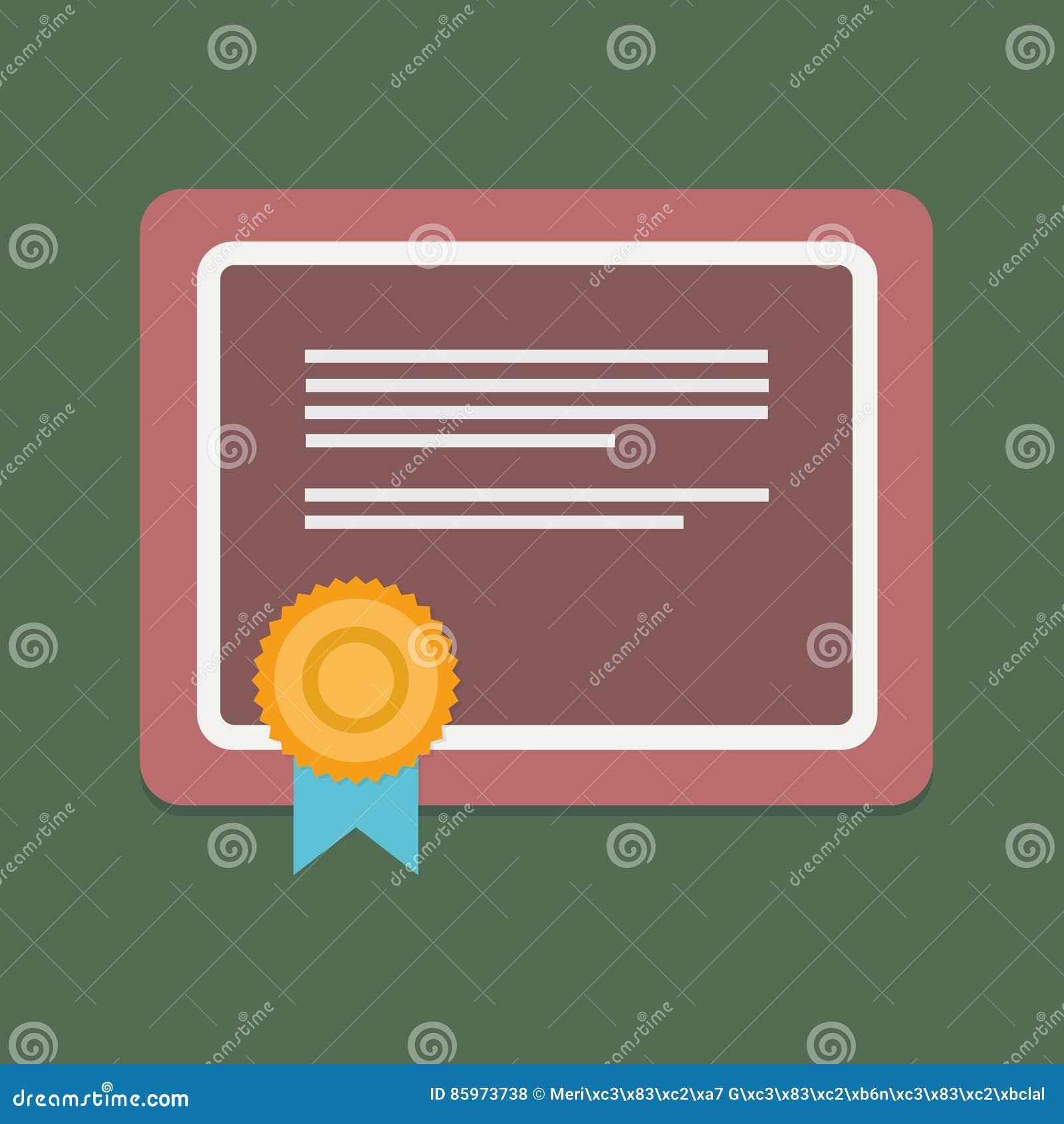 Approved certificate stock vector. Illustration of business - 85973738