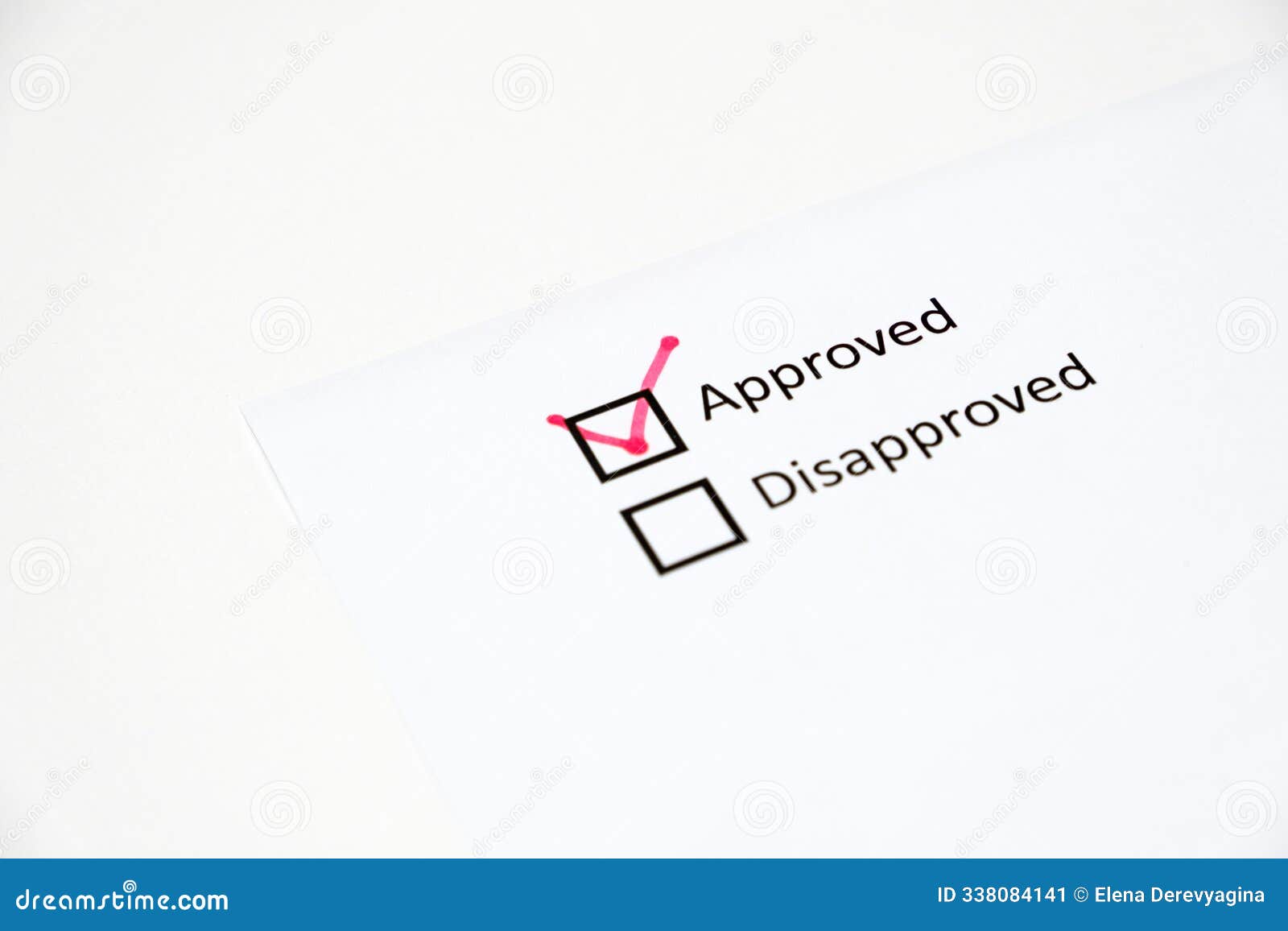 Success Check Box Red on White Sheet Paper Stock Image - Image of check ...