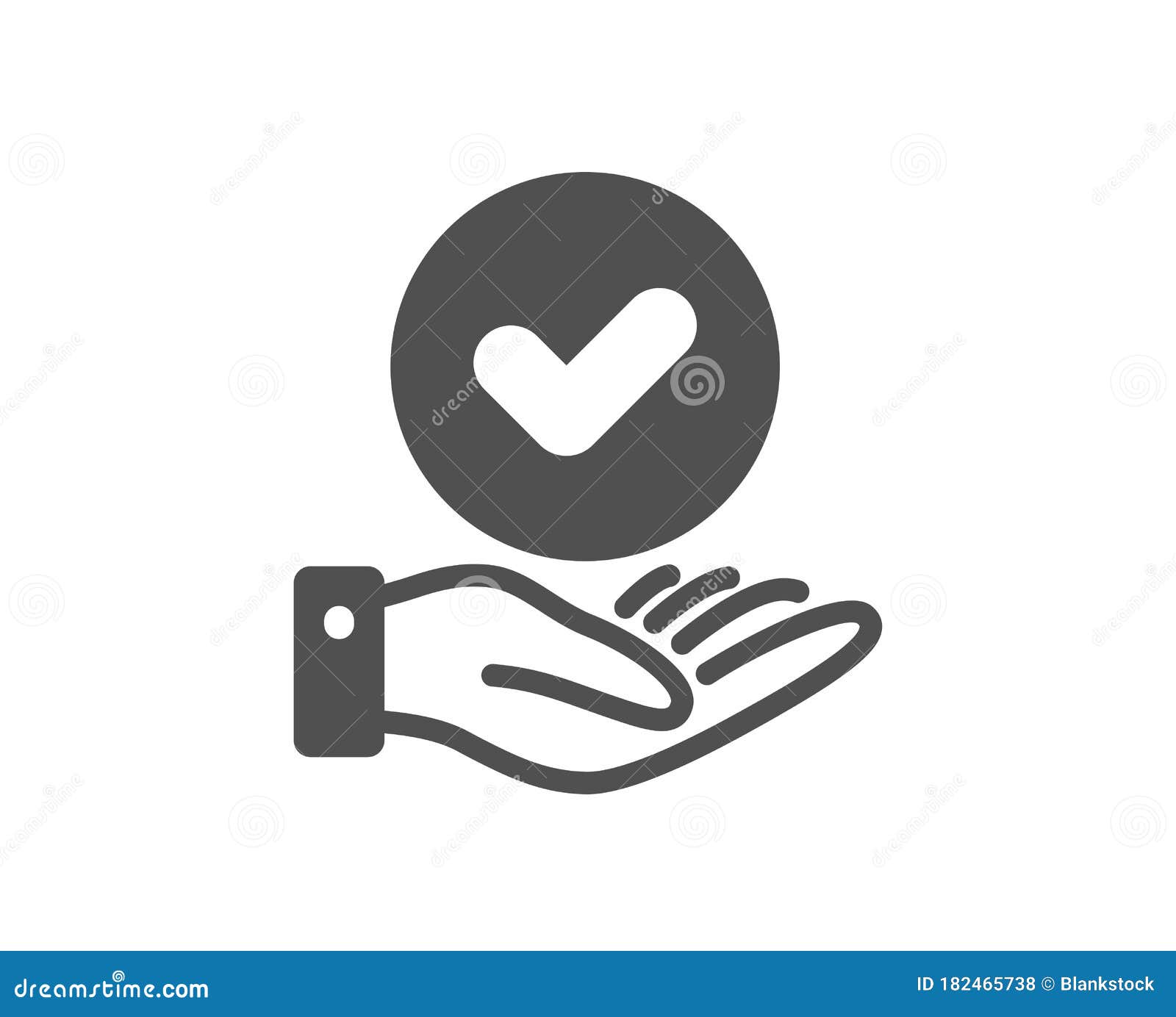 Mix Icon For Accepted, Granted And Recognized Stock Image ...