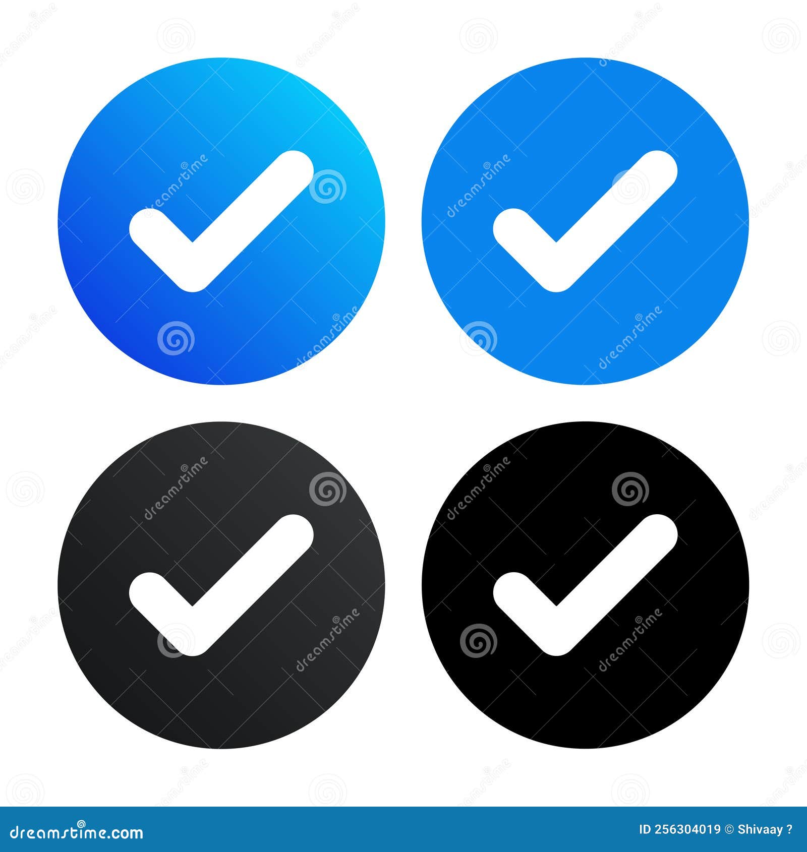 Approved or Checked Tick Icon Pack. Verified Badge or Verified Icon ...