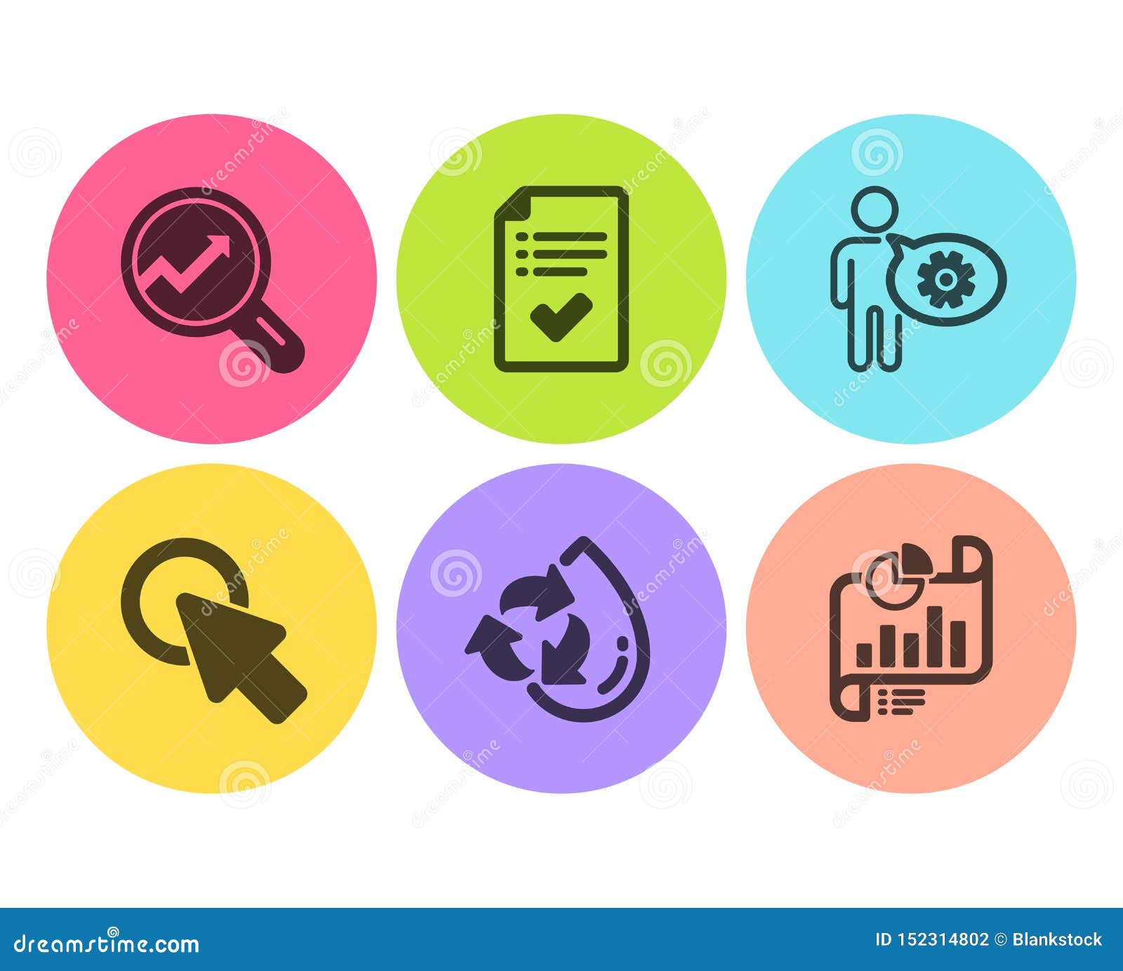 Recycle, Click And Question Mark Icons Set. Certificate, Parking Garage ...