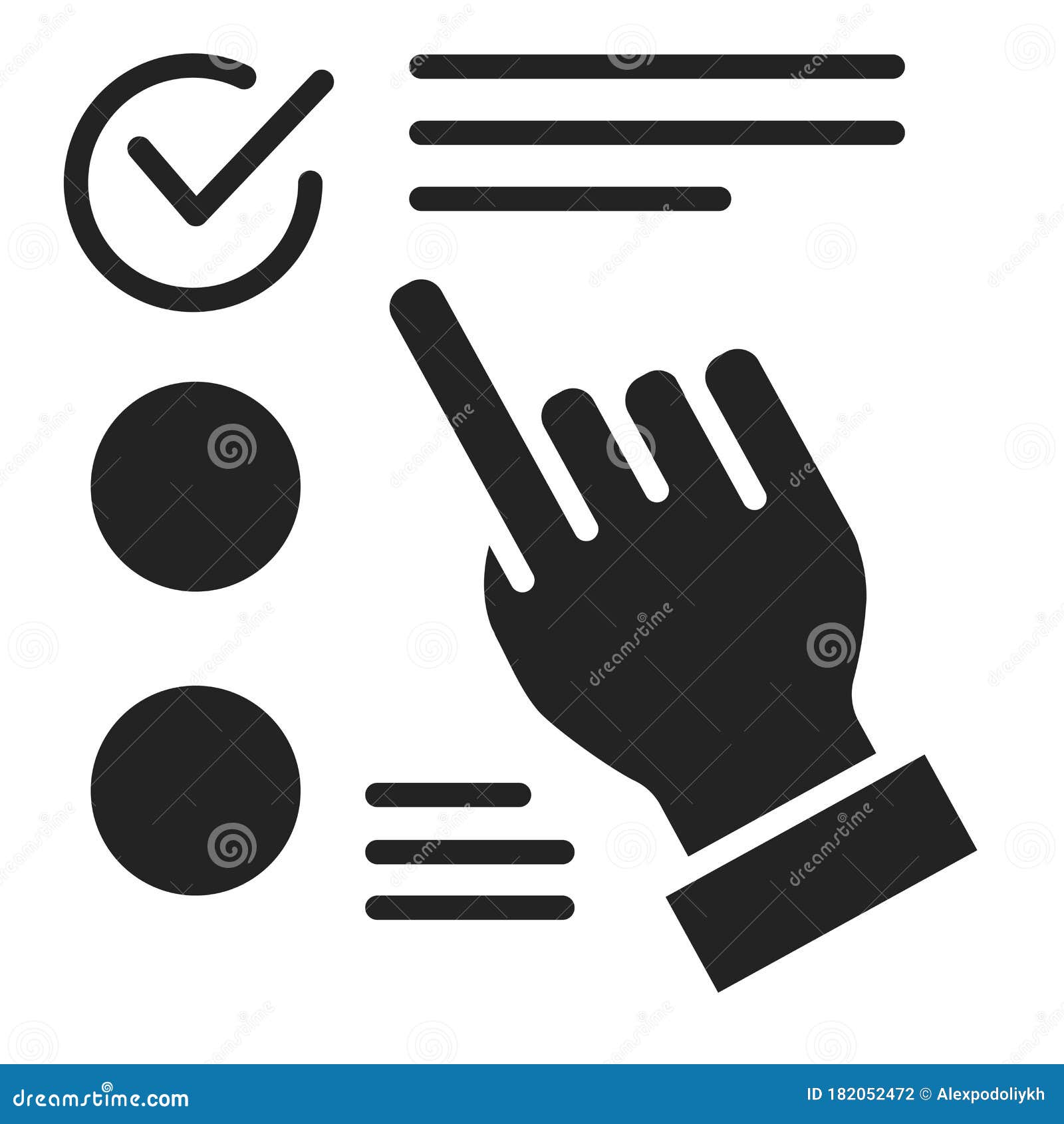 Approved Choice on Checklist Black Glyph Icon. Make Right Decision ...