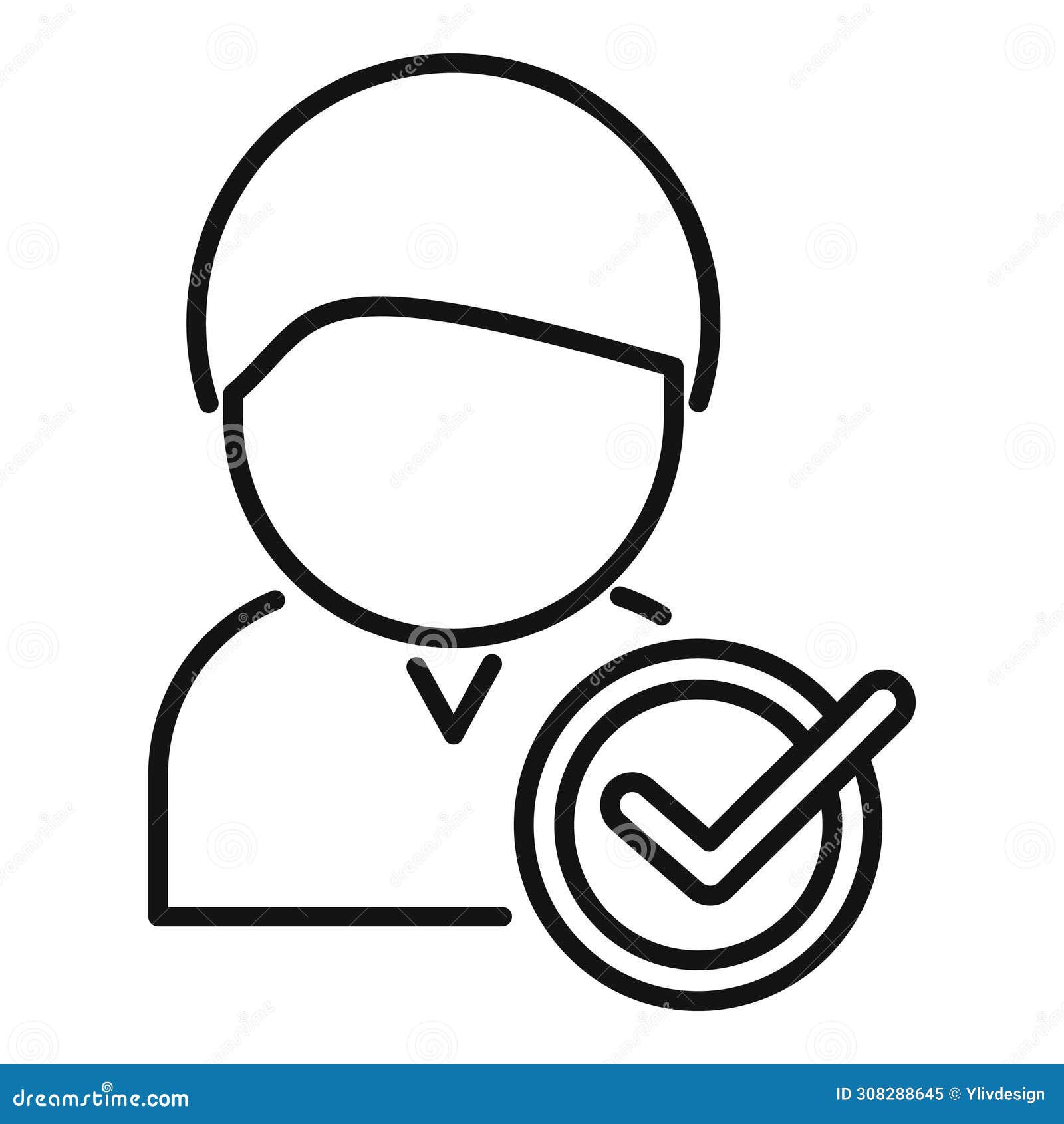 Approved Client Icon Outline Vector. People Team Stock Illustration ...