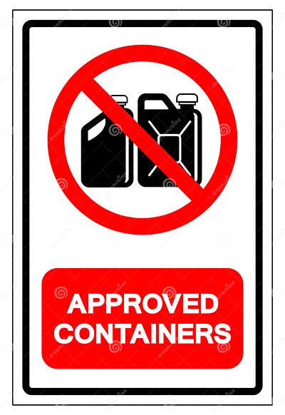 Approved Containers Symbol Sign ,Vector Illustration, Isolate on White ...